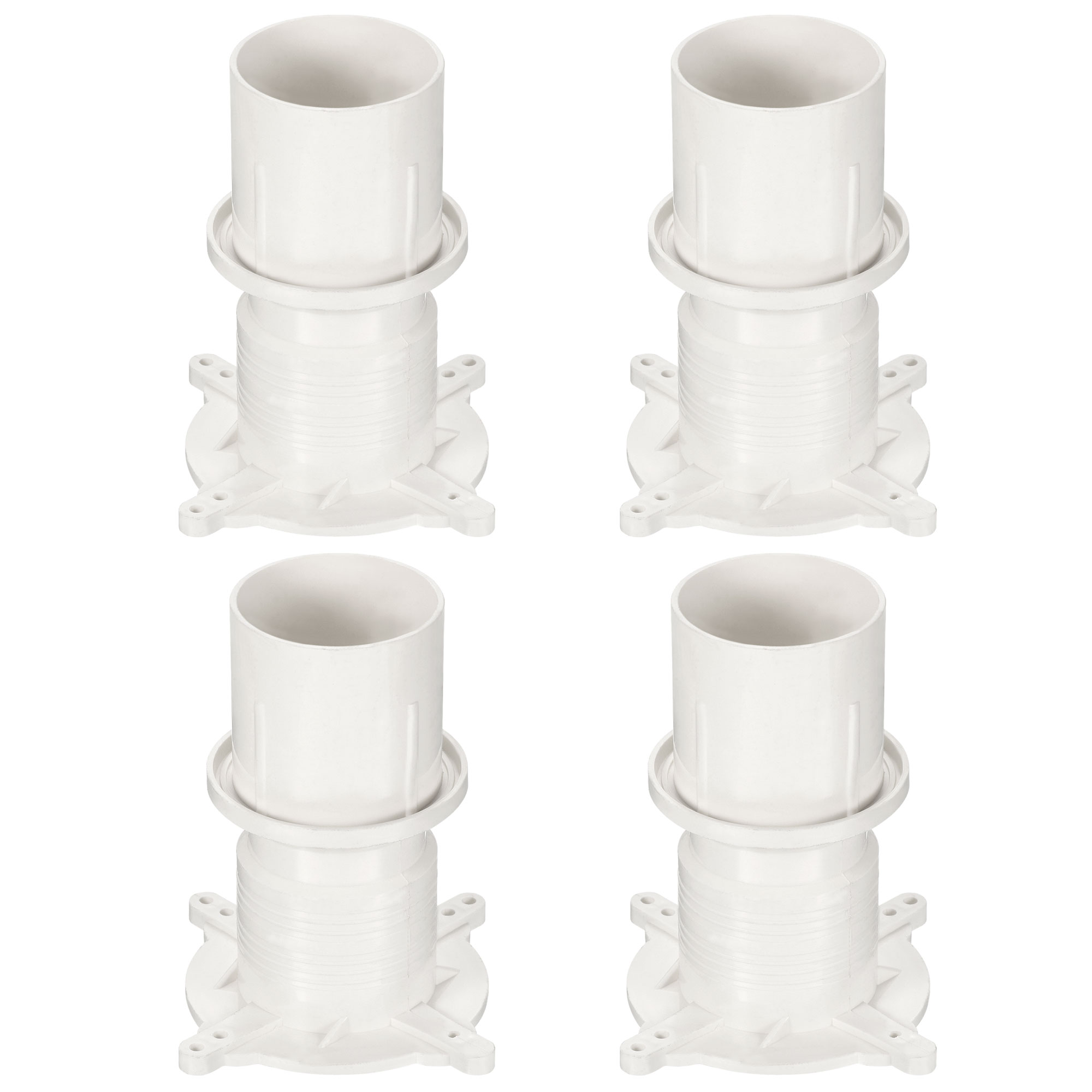 Uxcell 1.97" ID x 4.72" H Duct Connector PVC Flange Straight Pipe ...