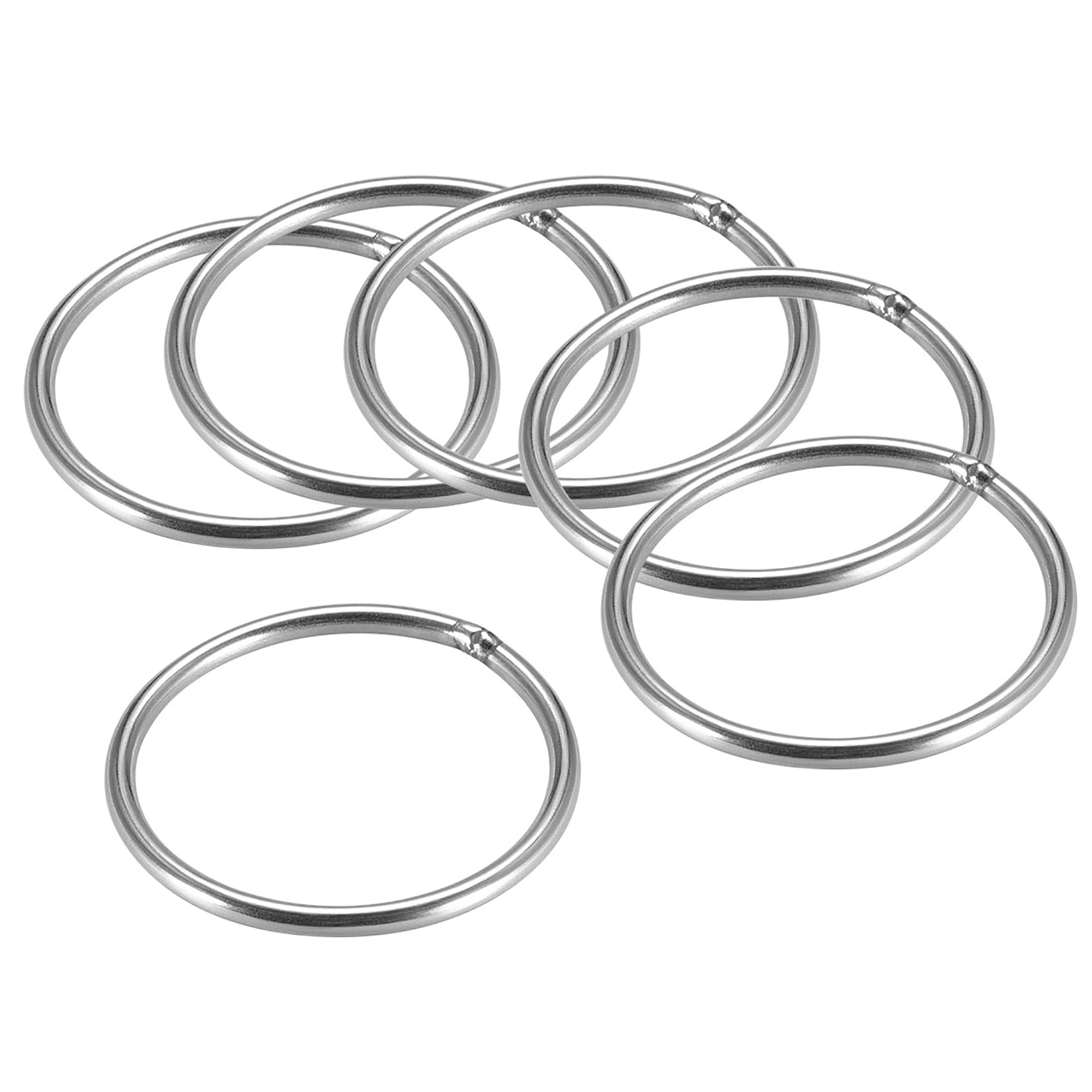 Uxcell 1.97'' x 0.12'' O Ring Strapping Welded Round Rings 201 ...