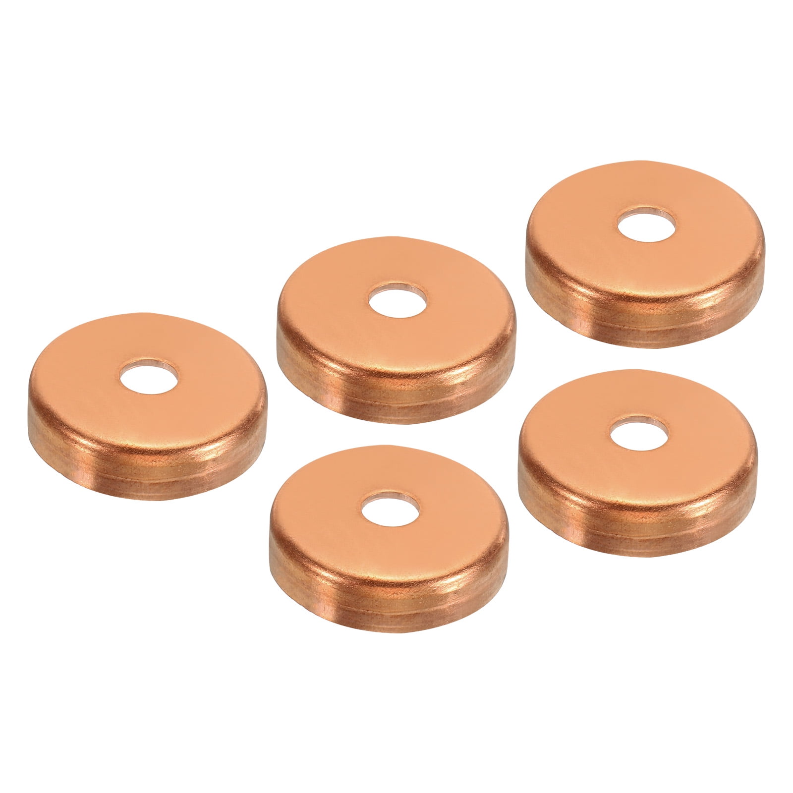 Uxcell Copper End Cap 1", 5 Pcs Tube Fittings with 1/4" Hole, Sweat ...