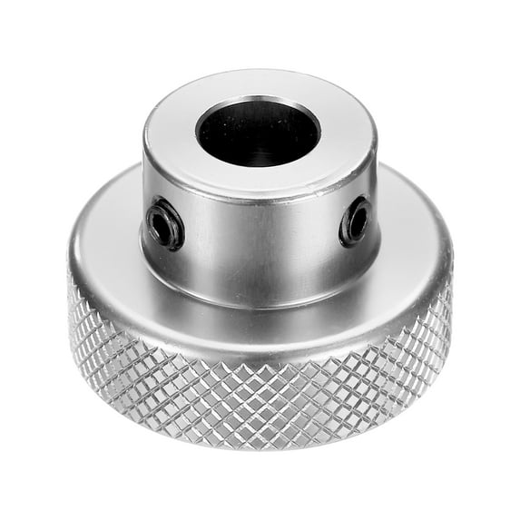 Uxcell 1 Count Anodization Aluminum Alloy Handwheel Silver Tone 8mm ...