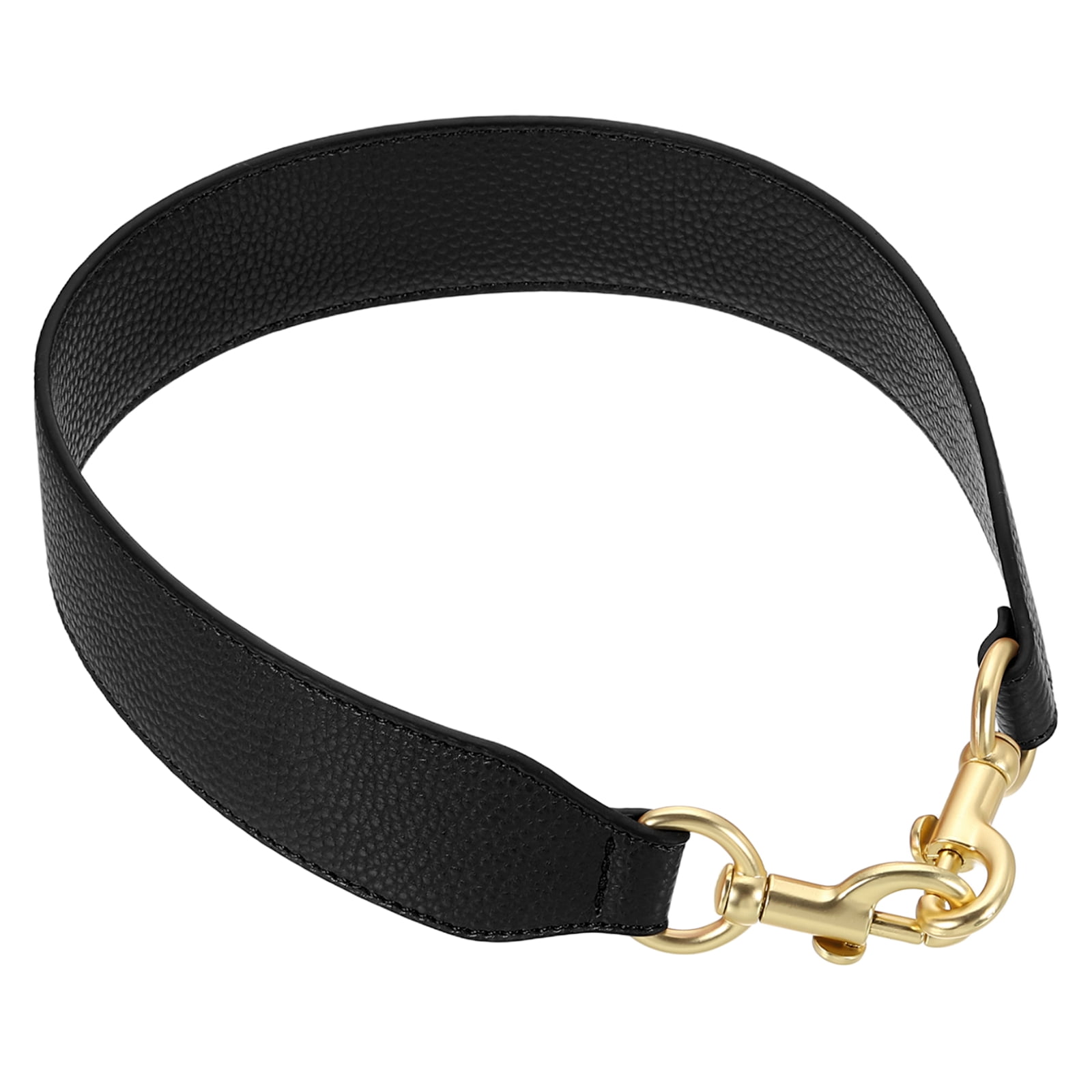 Uxcell 1 Count PU Leather Short Bag Strap with Clasp Black, Light Gold ...
