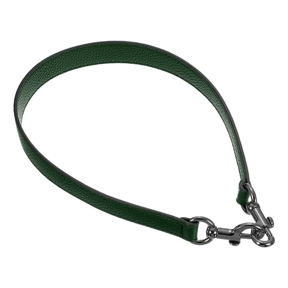 Uxcell 1 Count PU Leather Short Bag Strap with Clasp Dark Green, Grey ...