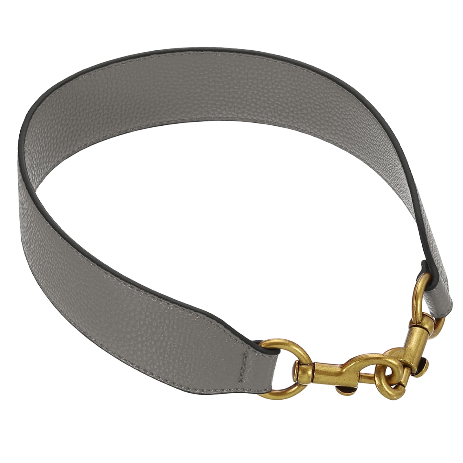 Uxcell 1 Count PU Leather Short Bag Strap with Clasp Grey, Deep Gold ...