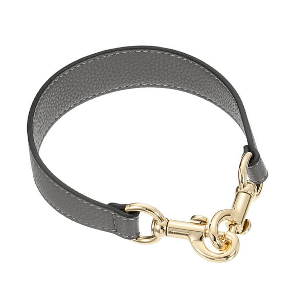 Uxcell 1 Count PU Leather Short Bag Strap with Clasp Grey, Gold Buckle ...