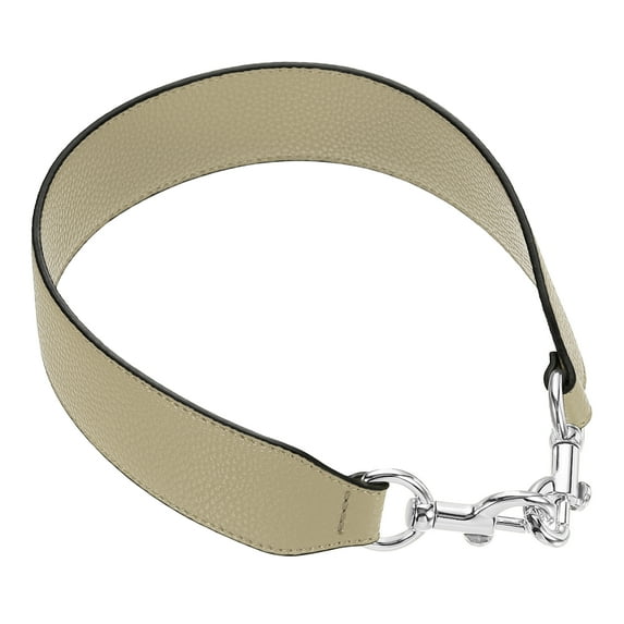 Uxcell 1 Count PU Leather Short Bag Strap with Clasp Khaki, Silver ...