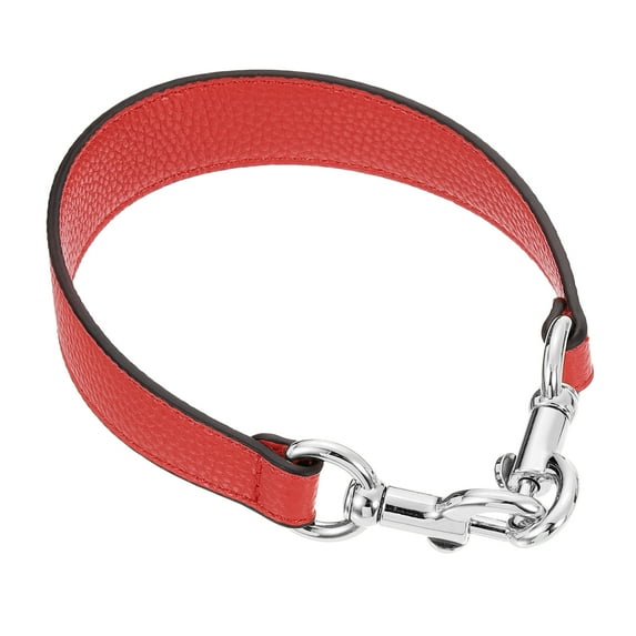 Uxcell 1 Count PU Leather Short Bag Strap with Clasp Red, Silver Buckle ...