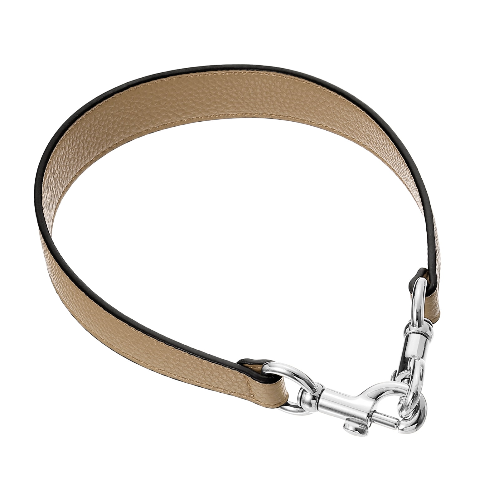Uxcell 1 Count PU Leather Short Bag Strap with Clasp Tawny, Silver ...
