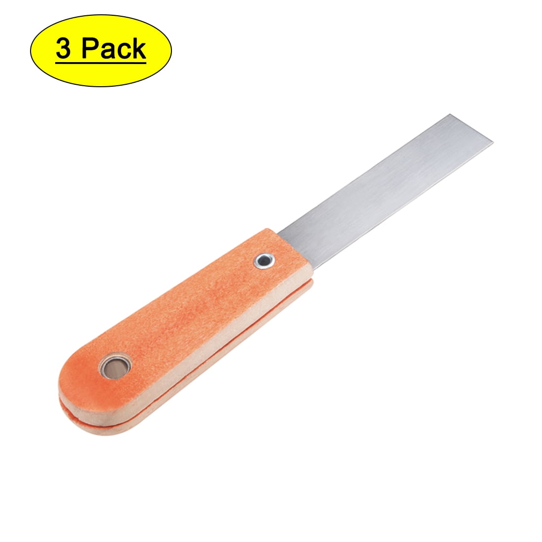 Uxcell 1" Cr-V Steel Flexible Broad Tip with Bamboo Handle Putty Taping ...
