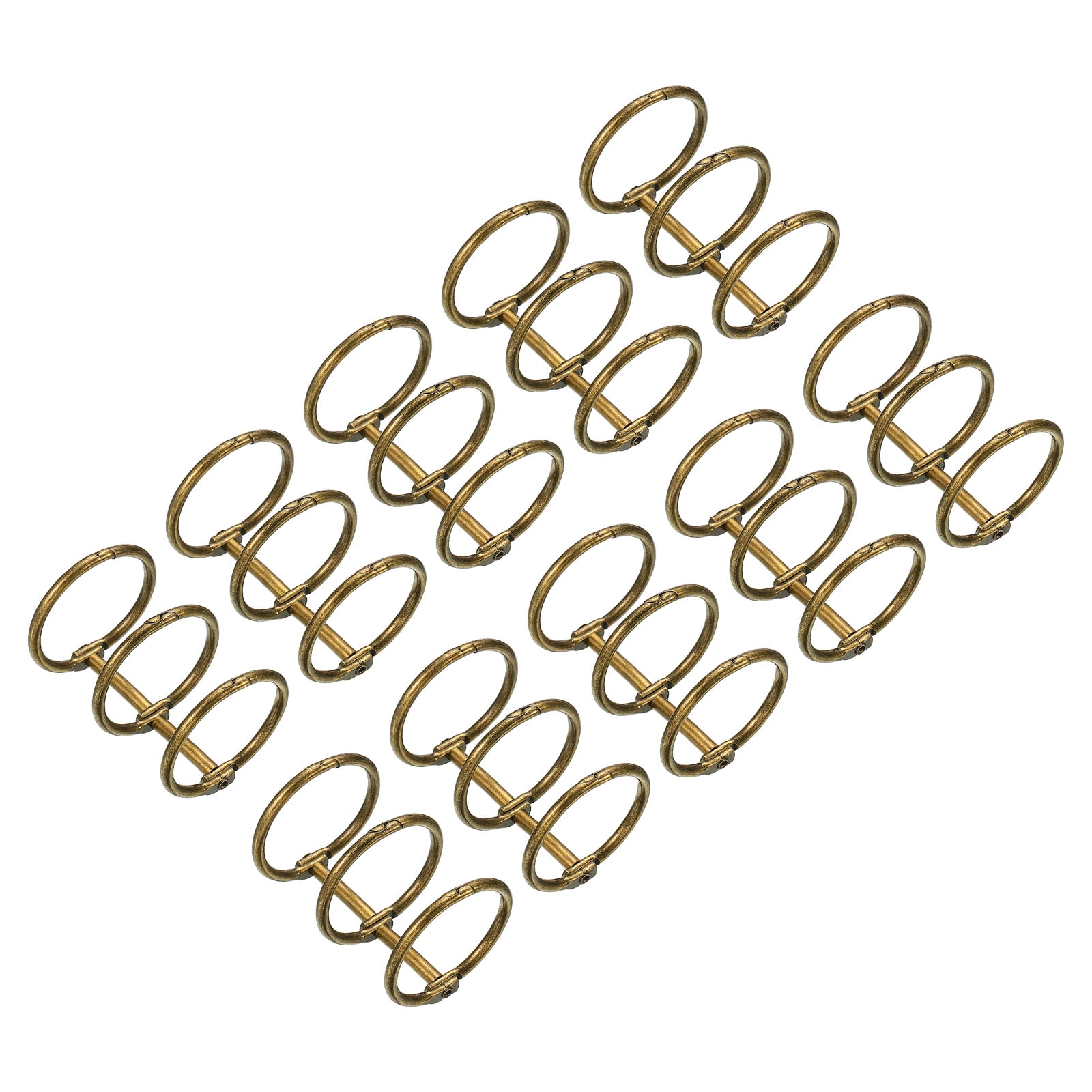 Uxcell 1" Dia 3 Circle Detachable Metal Binder Rings Loose Leaf Rings ...