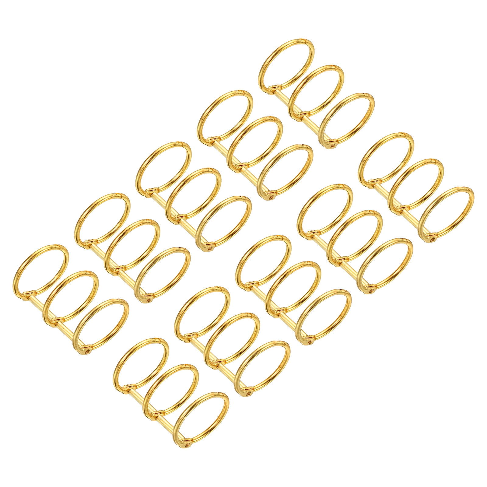 Uxcell 1" Dia 3 Circle Detachable Metal Binder Rings Loose Leaf Rings ...
