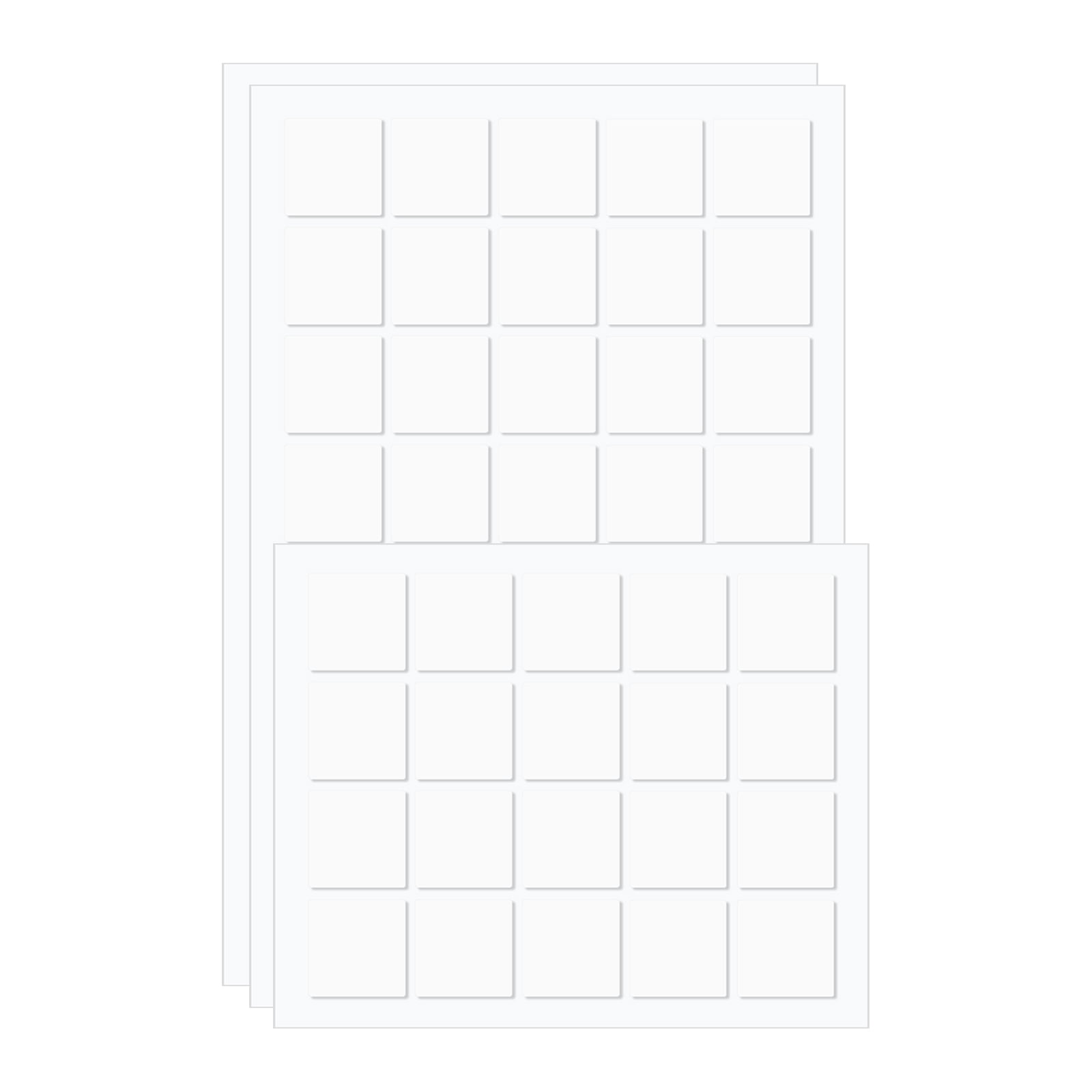Uxcell 1" Double Sided Adhesive Dots, 100 Pack Clear Sticky Tack Square ...