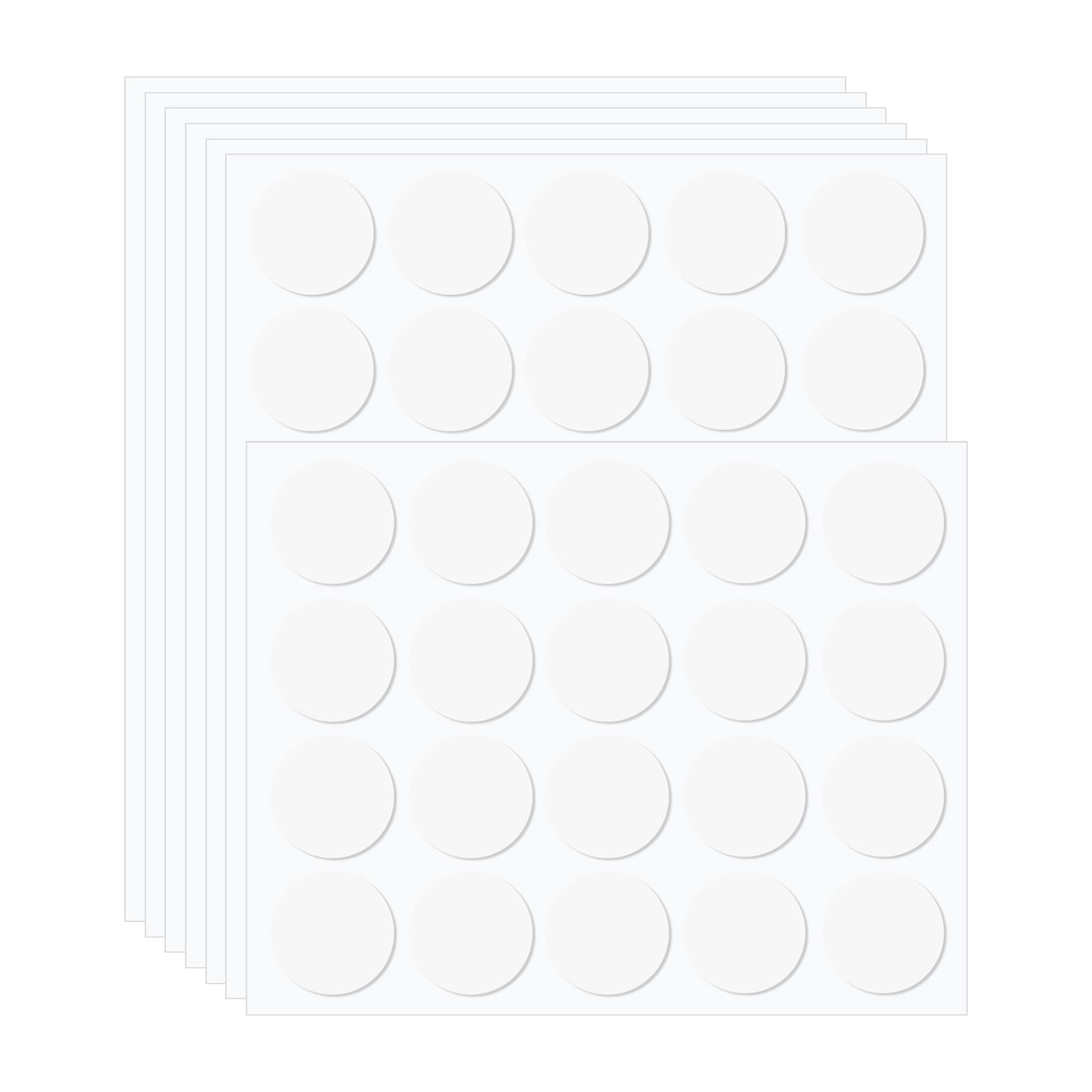 Uxcell 1" Double Sided Adhesive Dots, 200 Pack Clear Sticky Tack Round ...