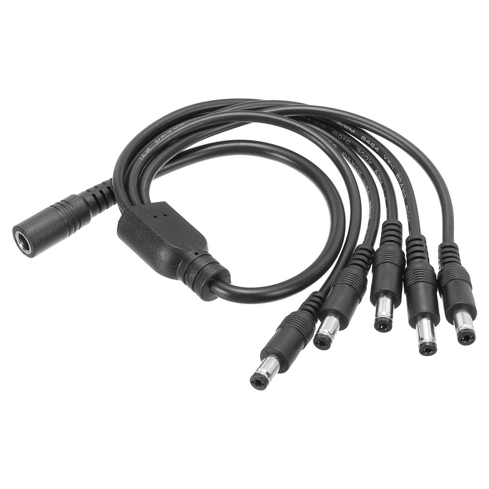Uxcell 1 Female to 5 Male DC Power Splitter Cable, 5.5mmx2.1mm 1 to 5 ...