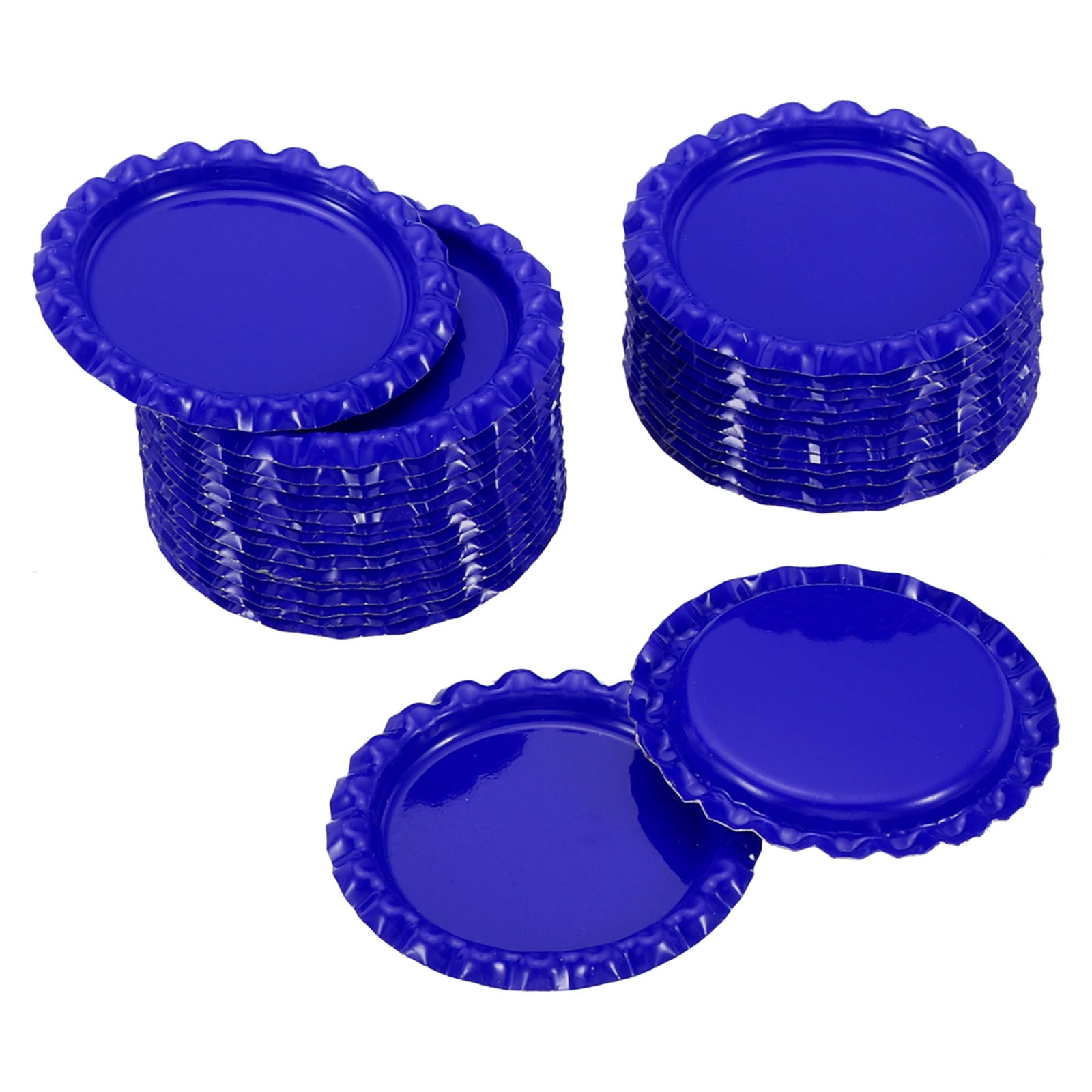 Uxcell 1" Flat Decorative Bottle Caps Craft Bottle Pendant Trays Double ...