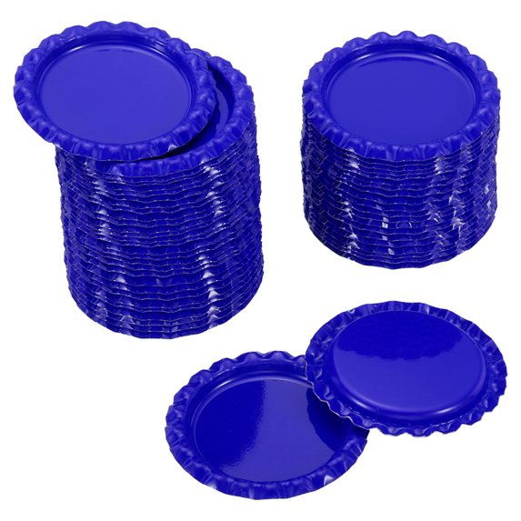 Uxcell 1" Flat Decorative Bottle Caps Craft Bottle Pendant Trays Double ...