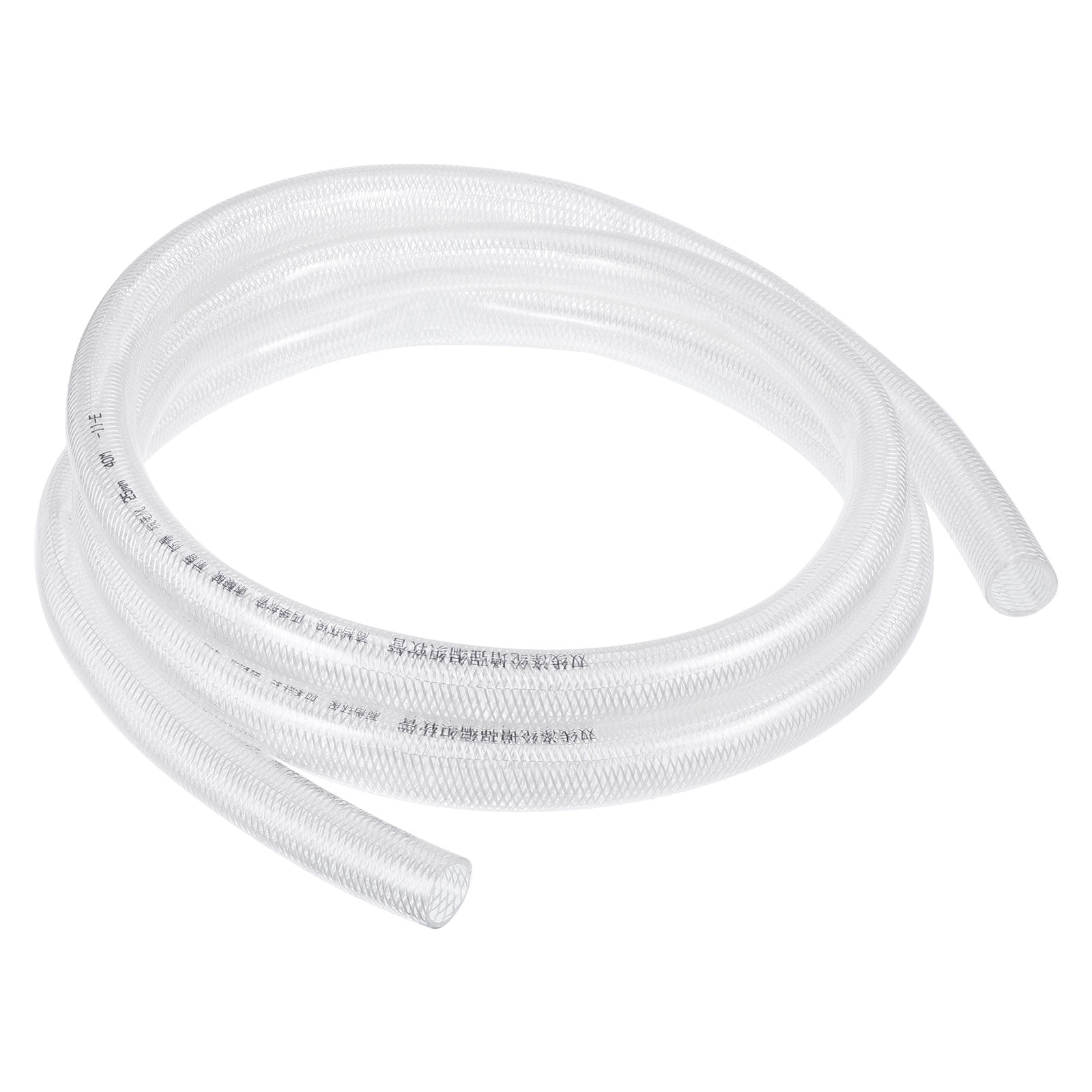 Uxcell 1" ID 10 Ft Braided PVC Tubing, Clear Flexible Plastic Vinyl ...