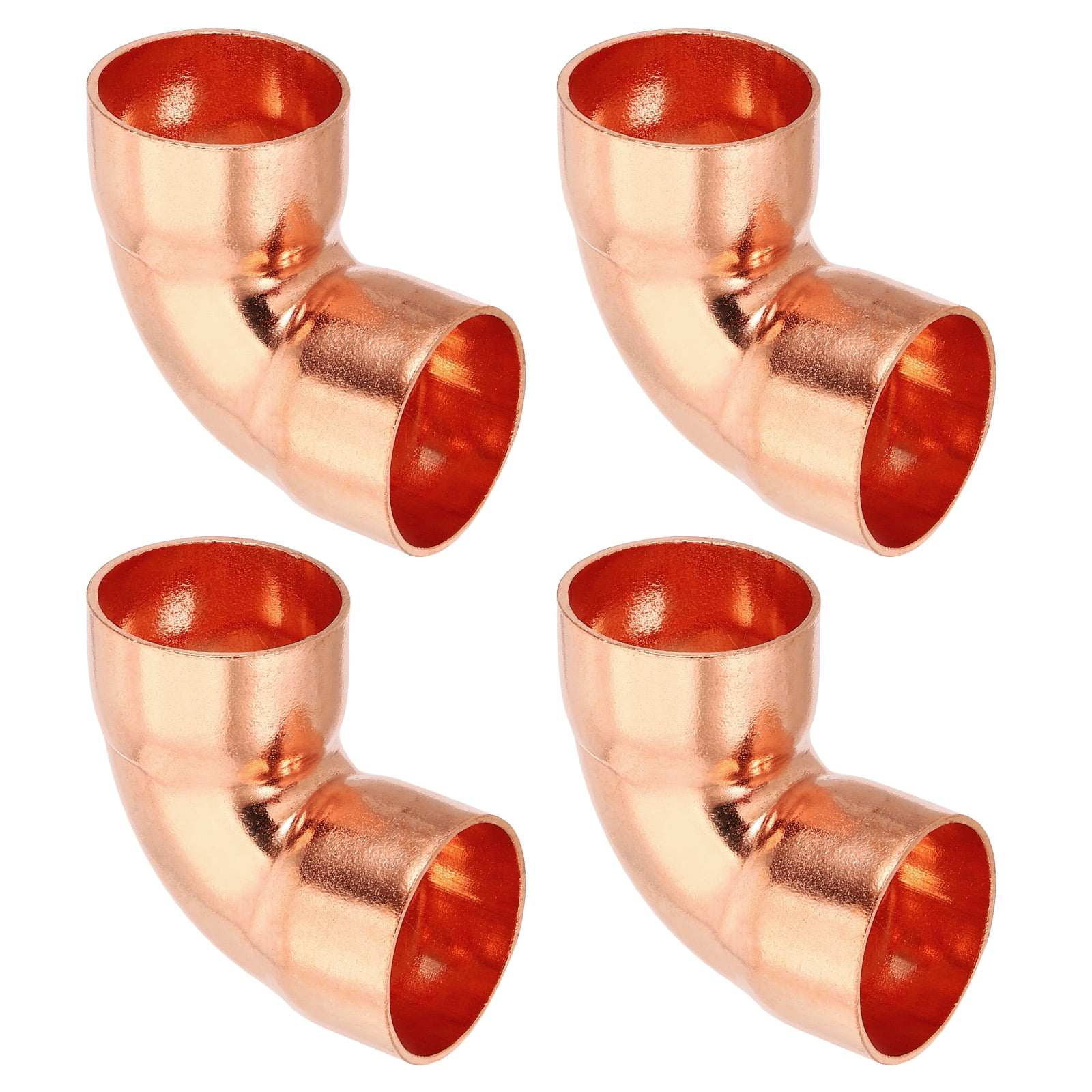 Uxcell 1" ID 1mm Thick Elbow Copper Fitting 4pcs Short Radius Sweat ...