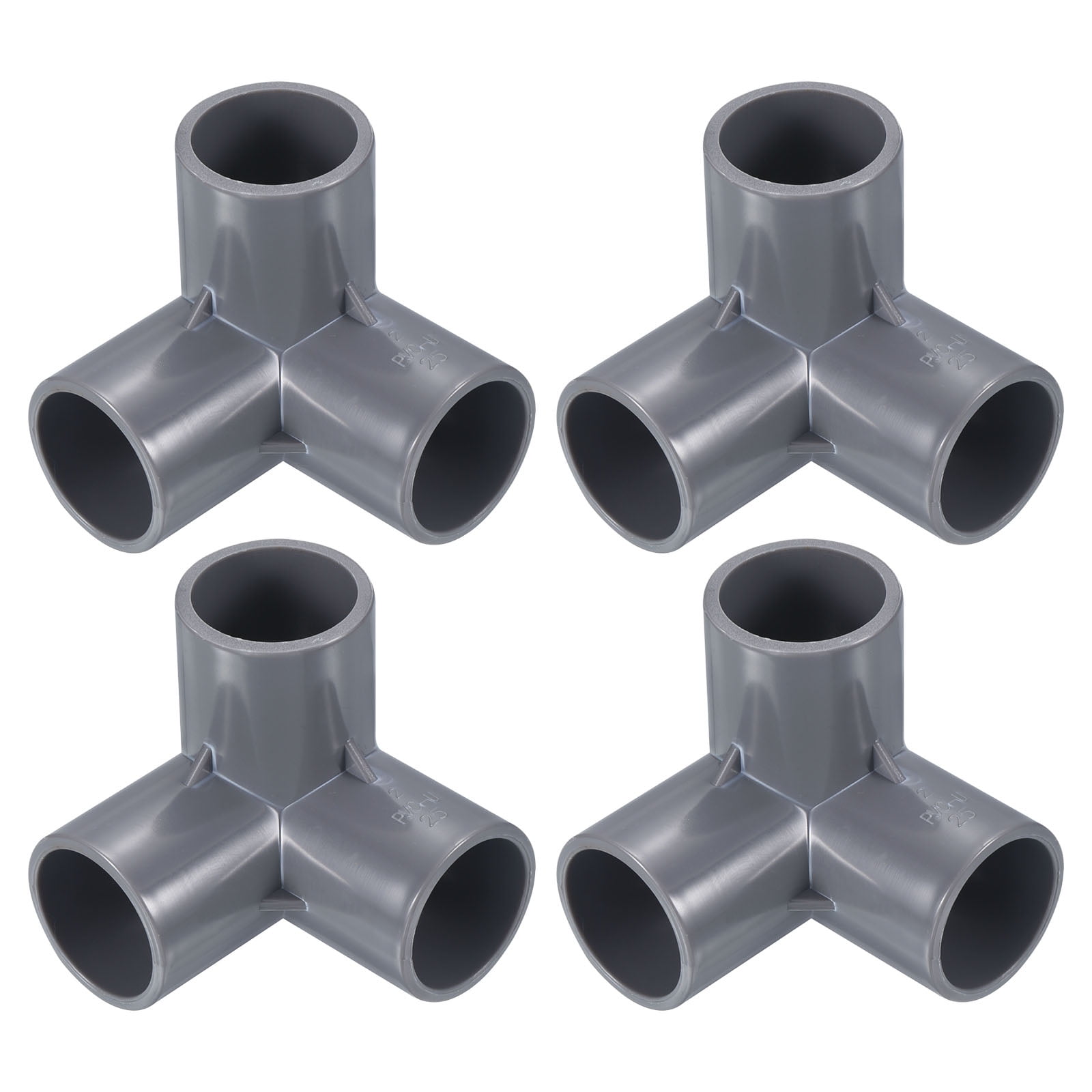 Uxcell 3 Way Elbow Pipe Fittings UPVC, Pack Joint Coupling Pipe Adapter for Pipe Connection ...