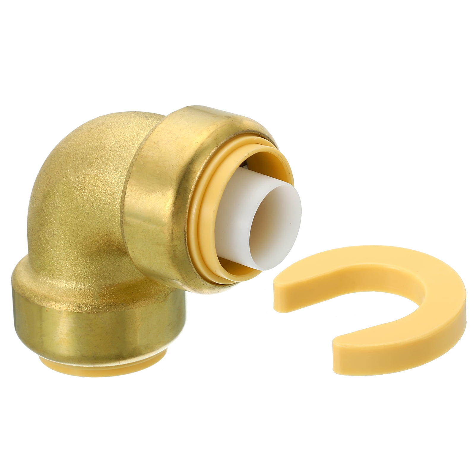 Uxcell 1 Inch 90 Degree Elbow Brass Push Fitting, Brass Quick Connect ...