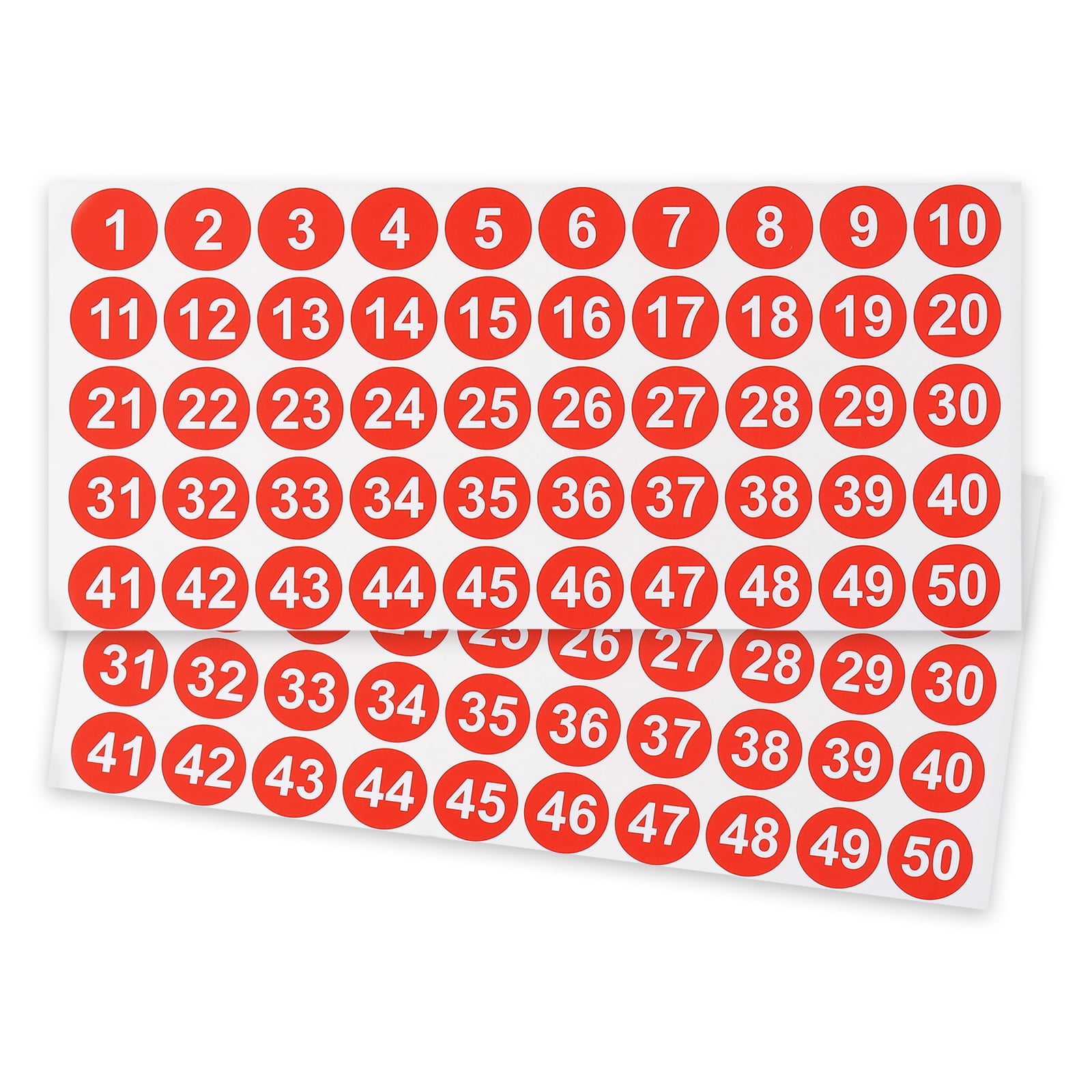 Uxcell 1 Inch Consecutive Number Stickers, 1 Set 1 to 100 Waterproof ...