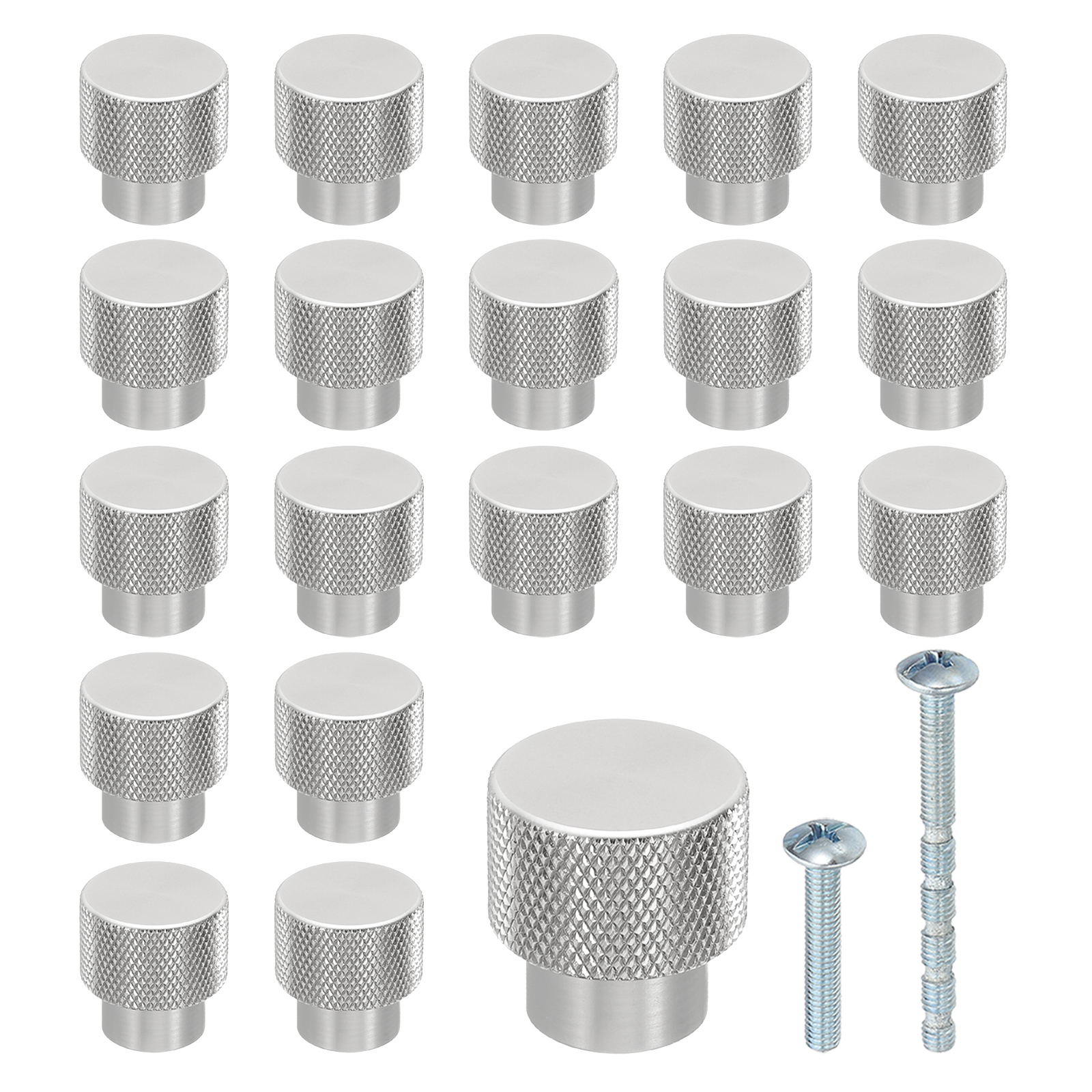 Uxcell 1 Inch Dia. Cabinet Knobs, 20pcs Drawer Round Pulls Handle ...