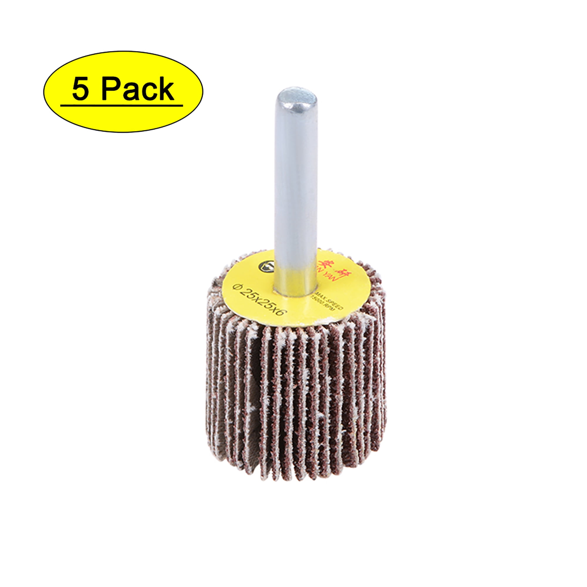 Uxcell 1 Inch Flap Wheels Shank Mounted Sanding Disc 80 Grits 5 Pack ...