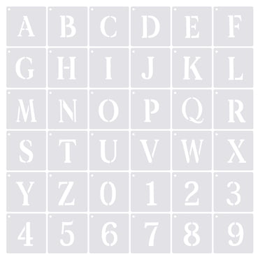 Hello Hobby Cardstock Stencils, Value Pack, Large Alphas & Numbers Fun ...