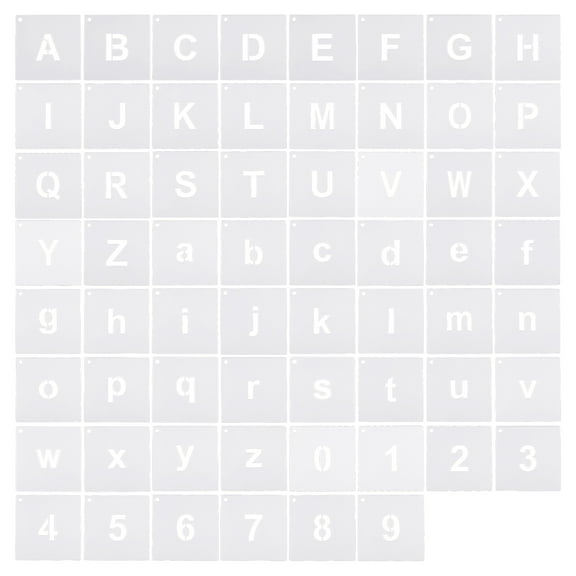 Uxcell 6 inch Letter Number Stencils 7" Width Reusable Alphabet Numbers ...