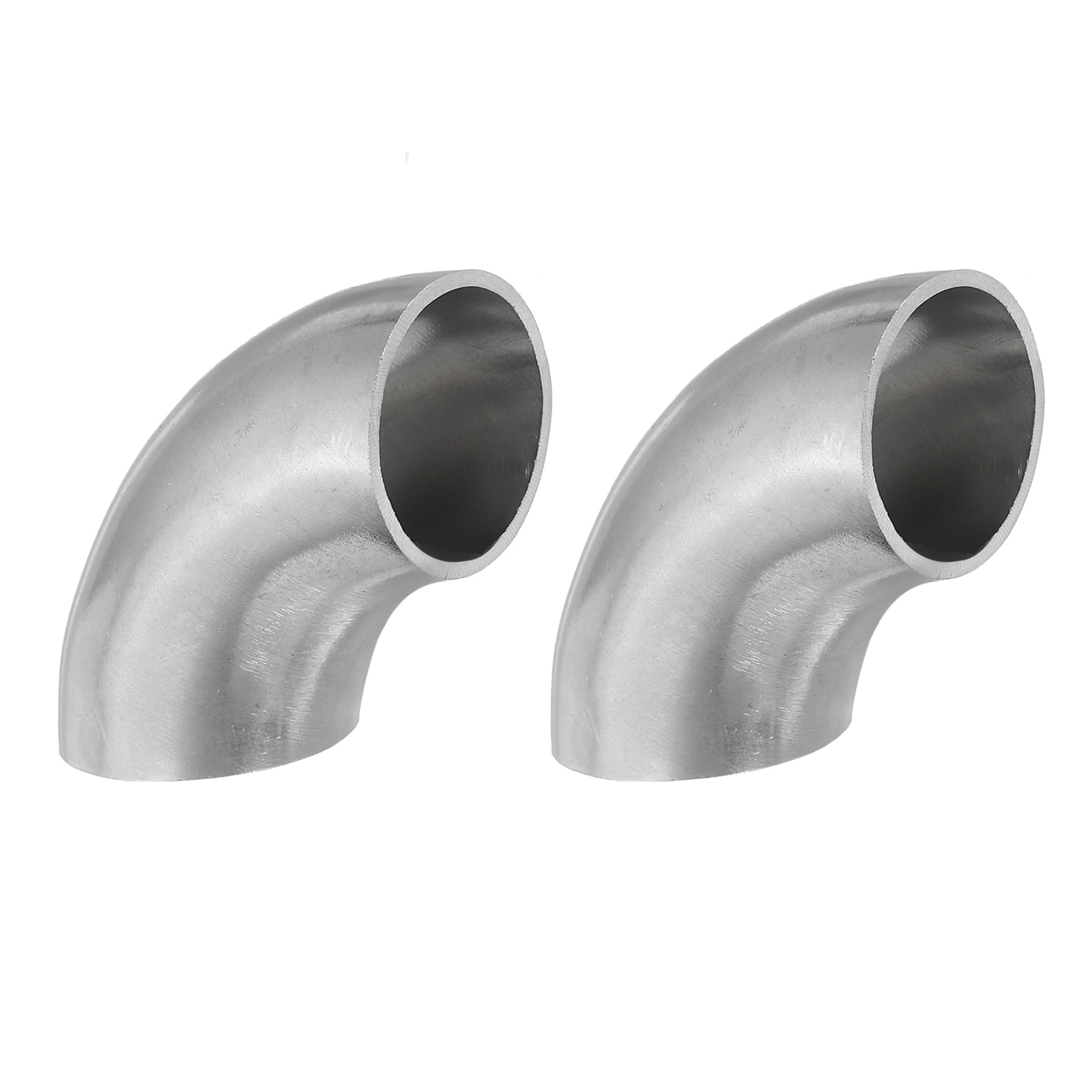 Uxcell 1 Inch OD 201 Stainless Steel Butt, 2 Pack 90 Degree Elbow Pipe ...