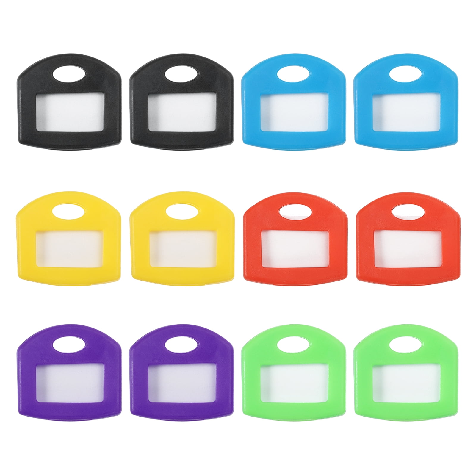 Uxcell 1 Inch PVC Key Cap Tags Key Covers Caps with Blank Labels and ...