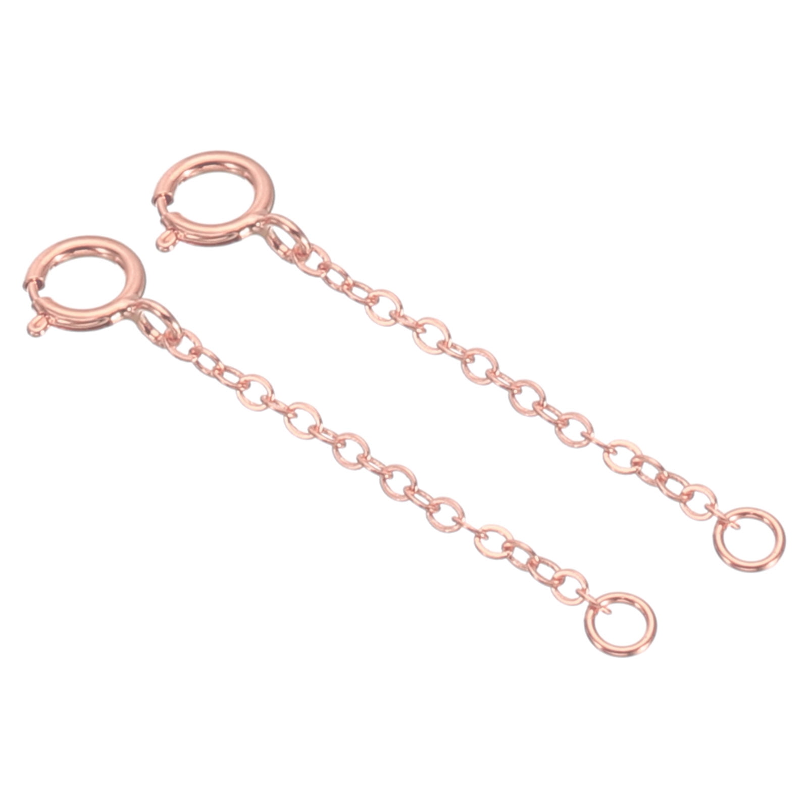 Uxcell 1 Inch S925 Silver Necklace Extender Gold Plated Chain Extenders ...