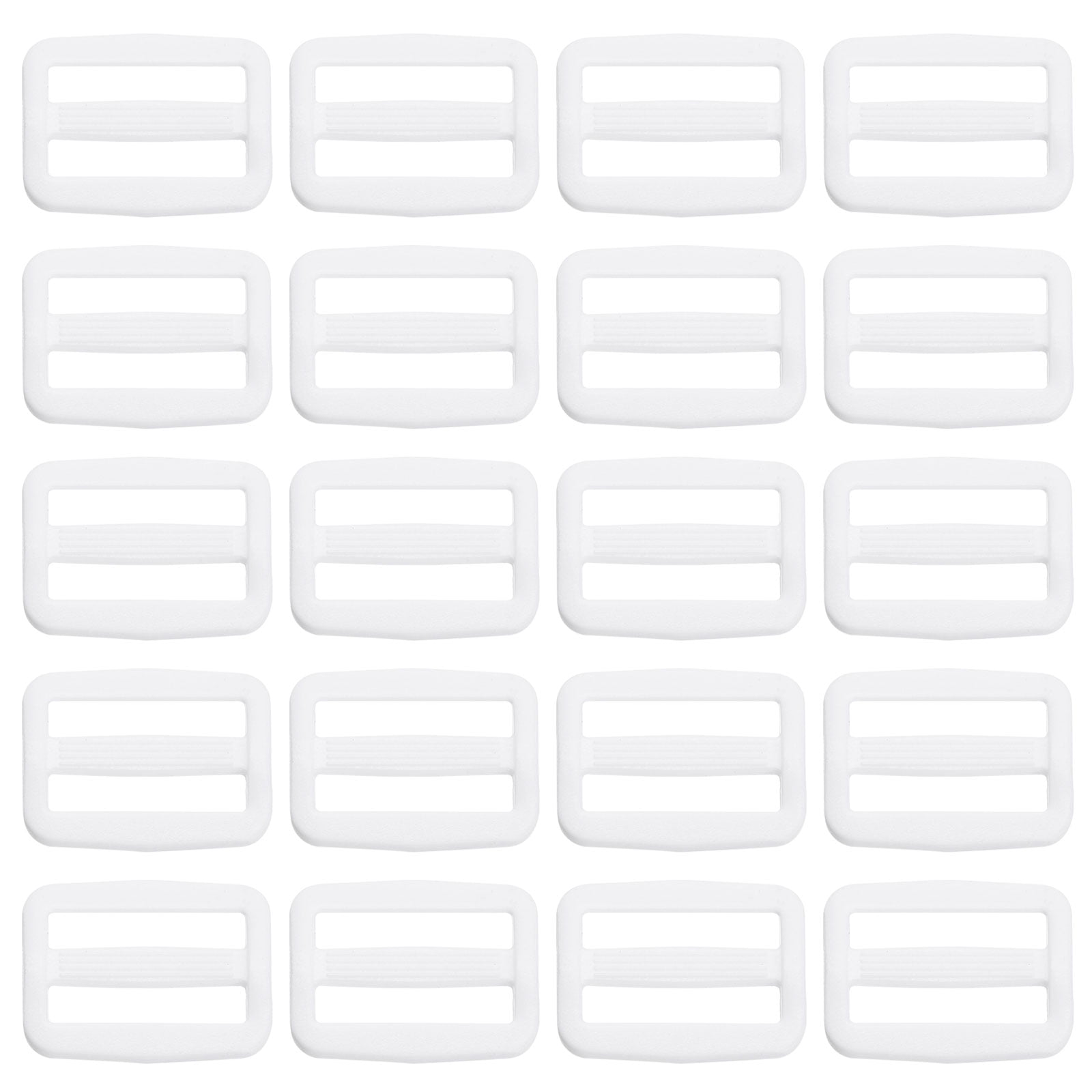 Uxcell 1 Inch Tri-Glide Slide Buckles, 25 Pack Plastic Webbing Strap ...