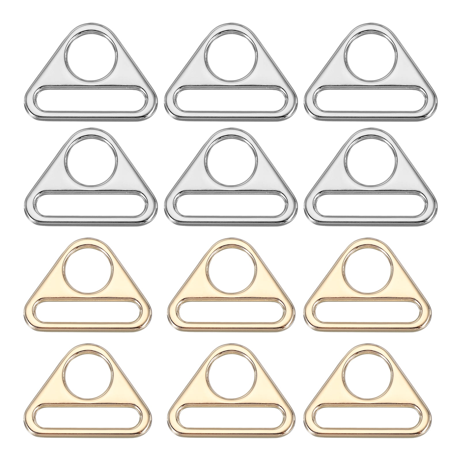 Uxcell Triangle Buckle Adjuster, Triangle D Ring Metal Buckles with Bar ...