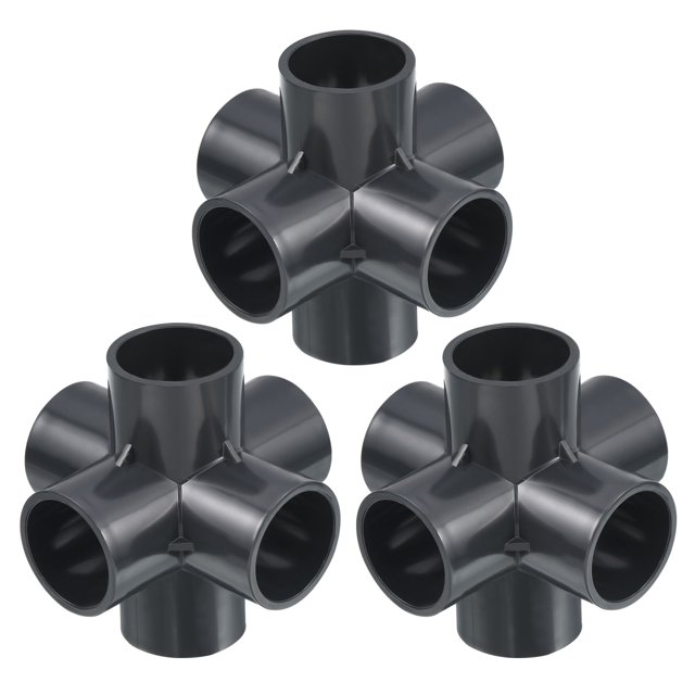 Uxcell 1 Inch UPVC Elbow Fitting 6 Way PVC Pipe Fittings Connector ...