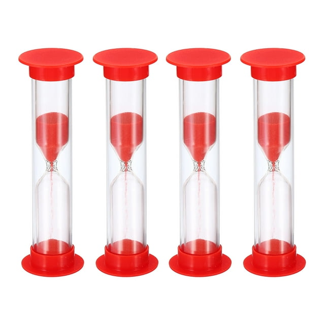 Uxcell 1 Minute Sand Timer, 4pack Small Sandy Clock, Count Down Sand ...