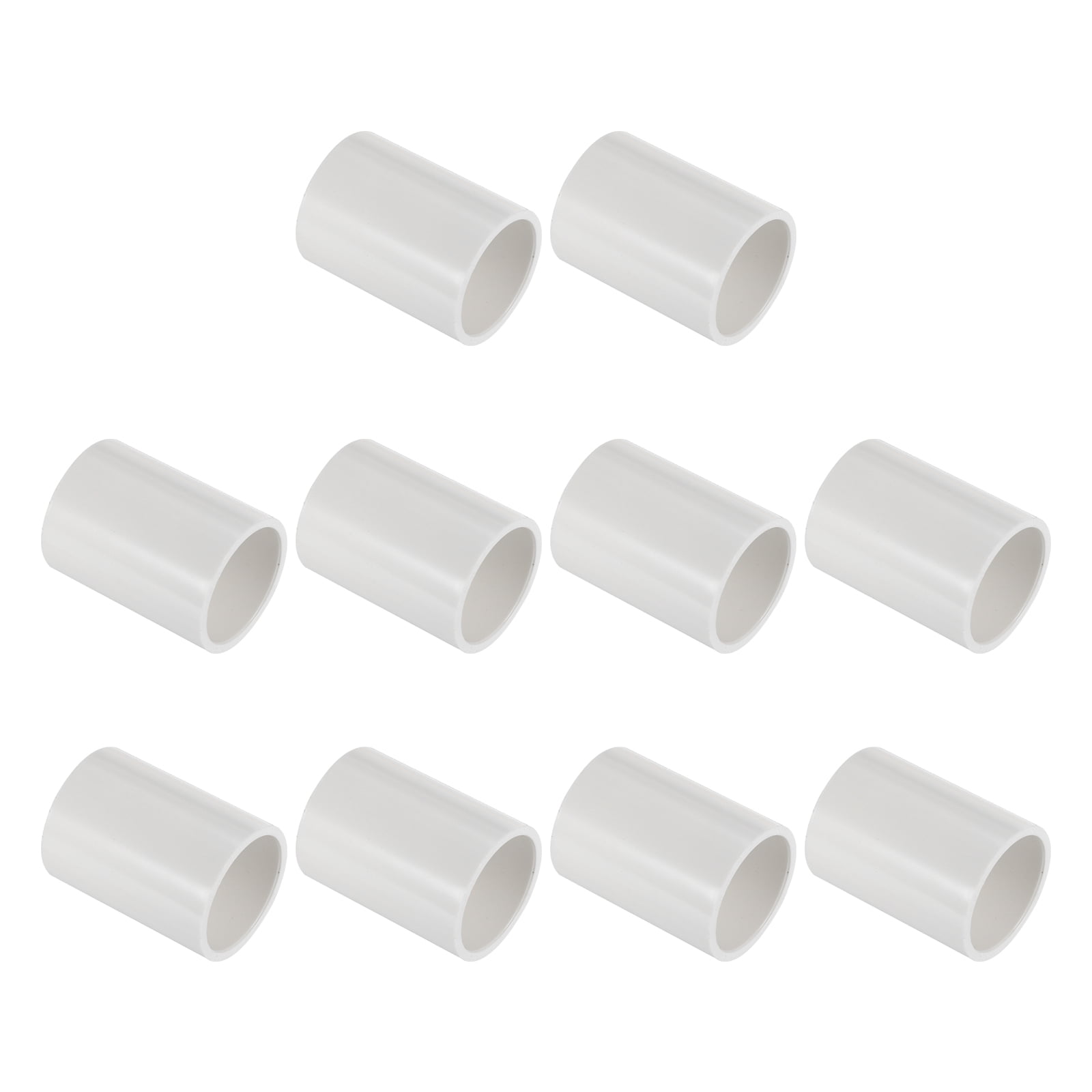Uxcell 1" PVC Pipe Fitting Coupling Adapter 10 Pack Straight Pipe Slip ...