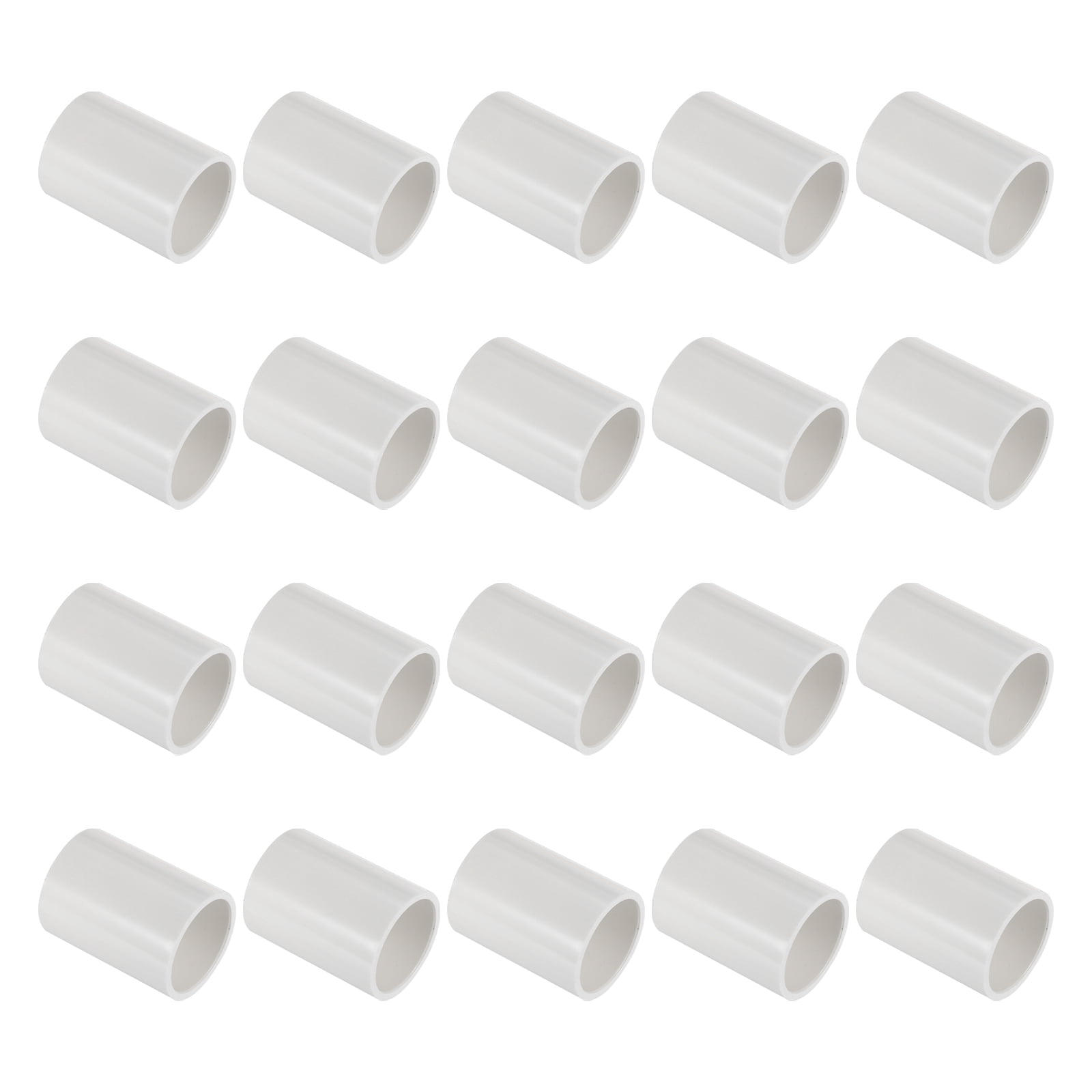 Uxcell 20 Pack 0.98 inch Light Polyvinyl Chloride Pipe Fitting Coupling ...