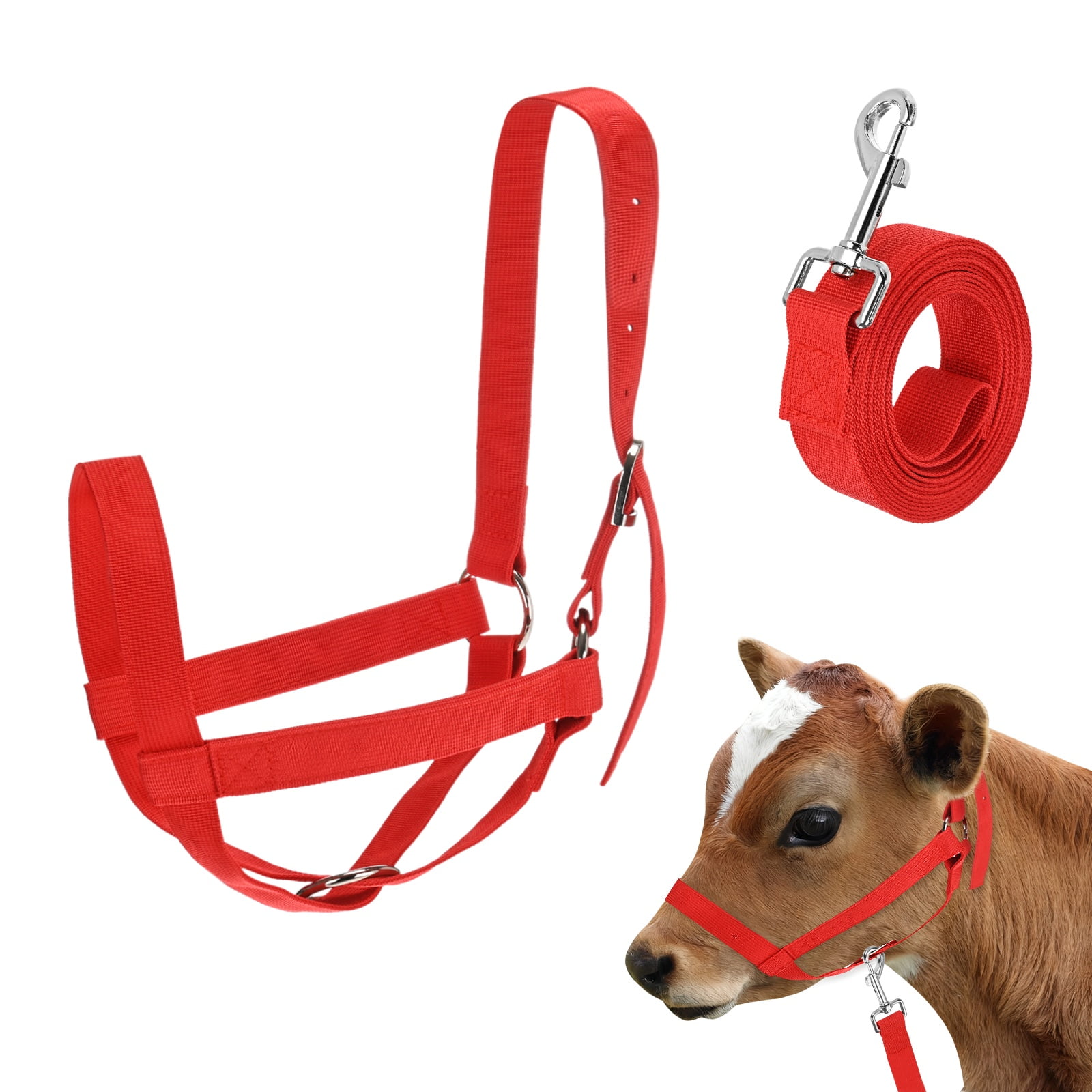 Uxcell 1-Pack Adjustable Cattle Cow Calf Halter, 18.9"-23.23" Nylon ...