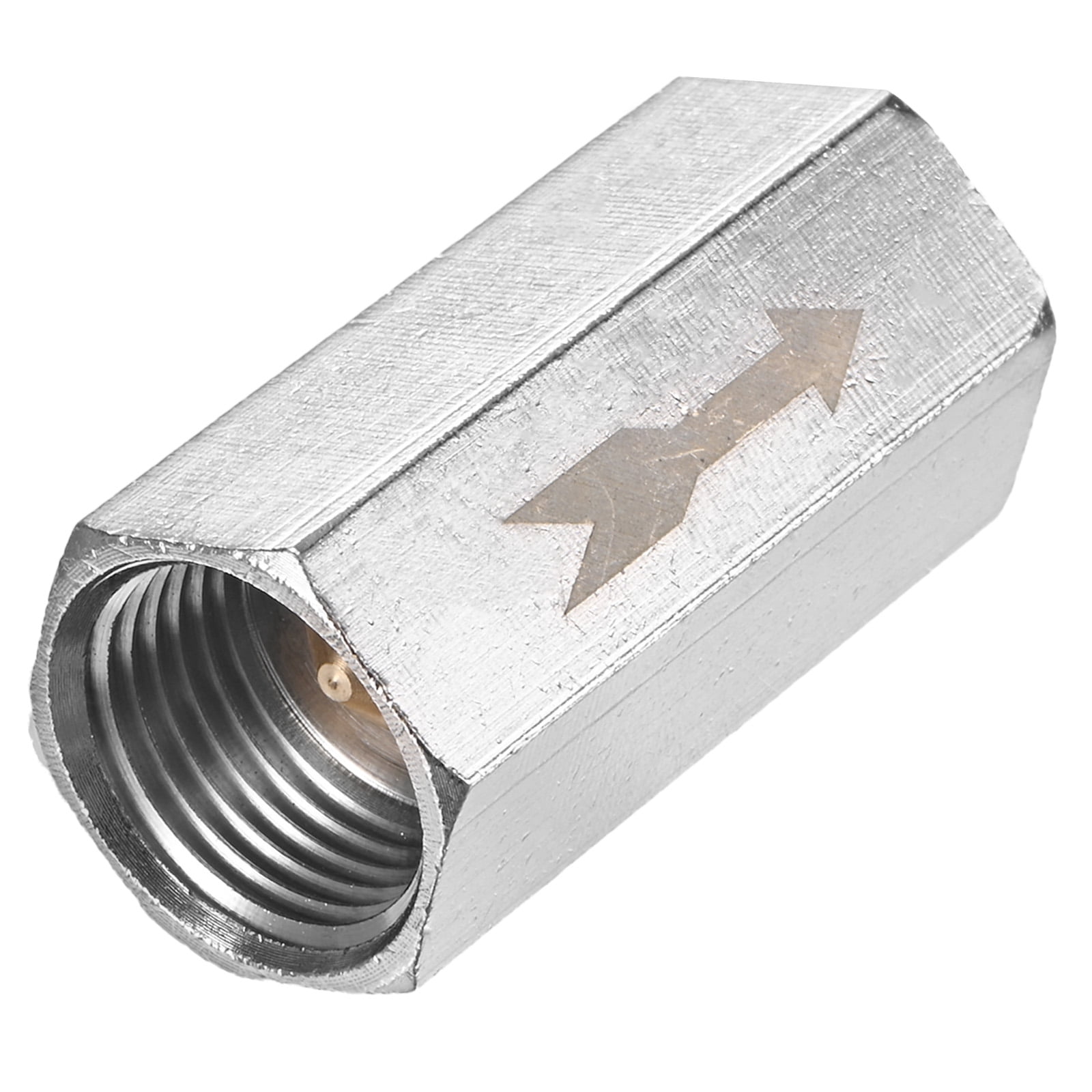 Uxcell 1-Pack Air Check Valve, 1/2" Nickel Plating Copper One Way Non ...