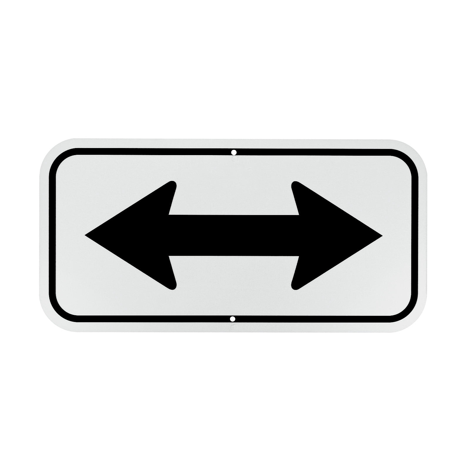 Uxcell 1-Pack Black Arrow Signs, 11.81 x 5.91 Aluminum Reflective Two ...