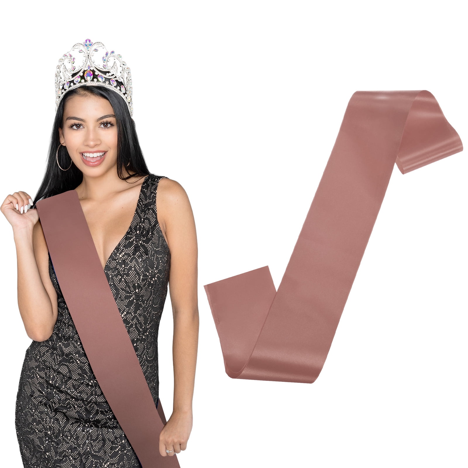 Uxcell 1-Pack Blank Satin Sash, 3.8"/95mm Party Accessory Sashes for ...