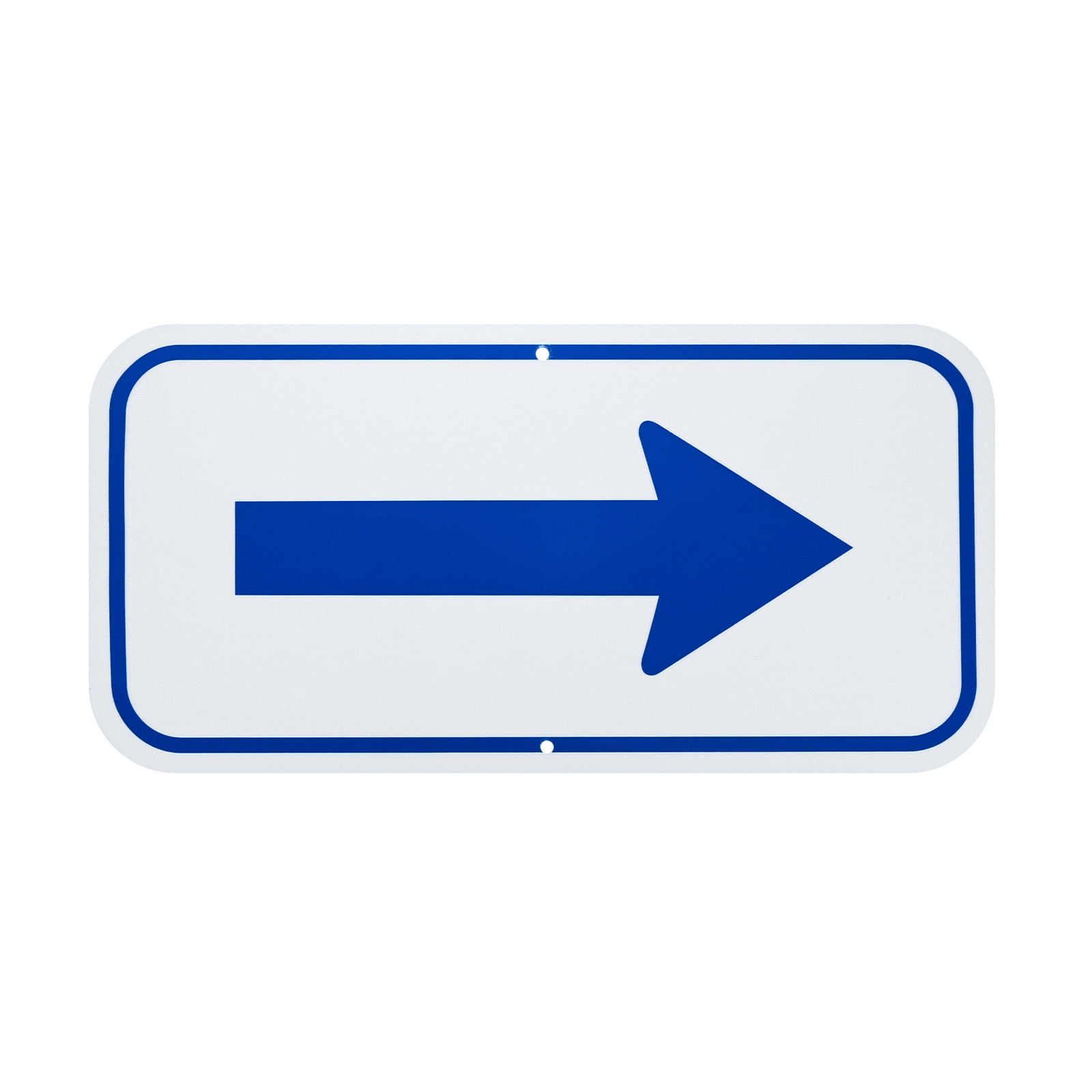 Uxcell 1-Pack Blue Arrow Signs, 11.81 x 5.91 Aluminum Reflective One ...