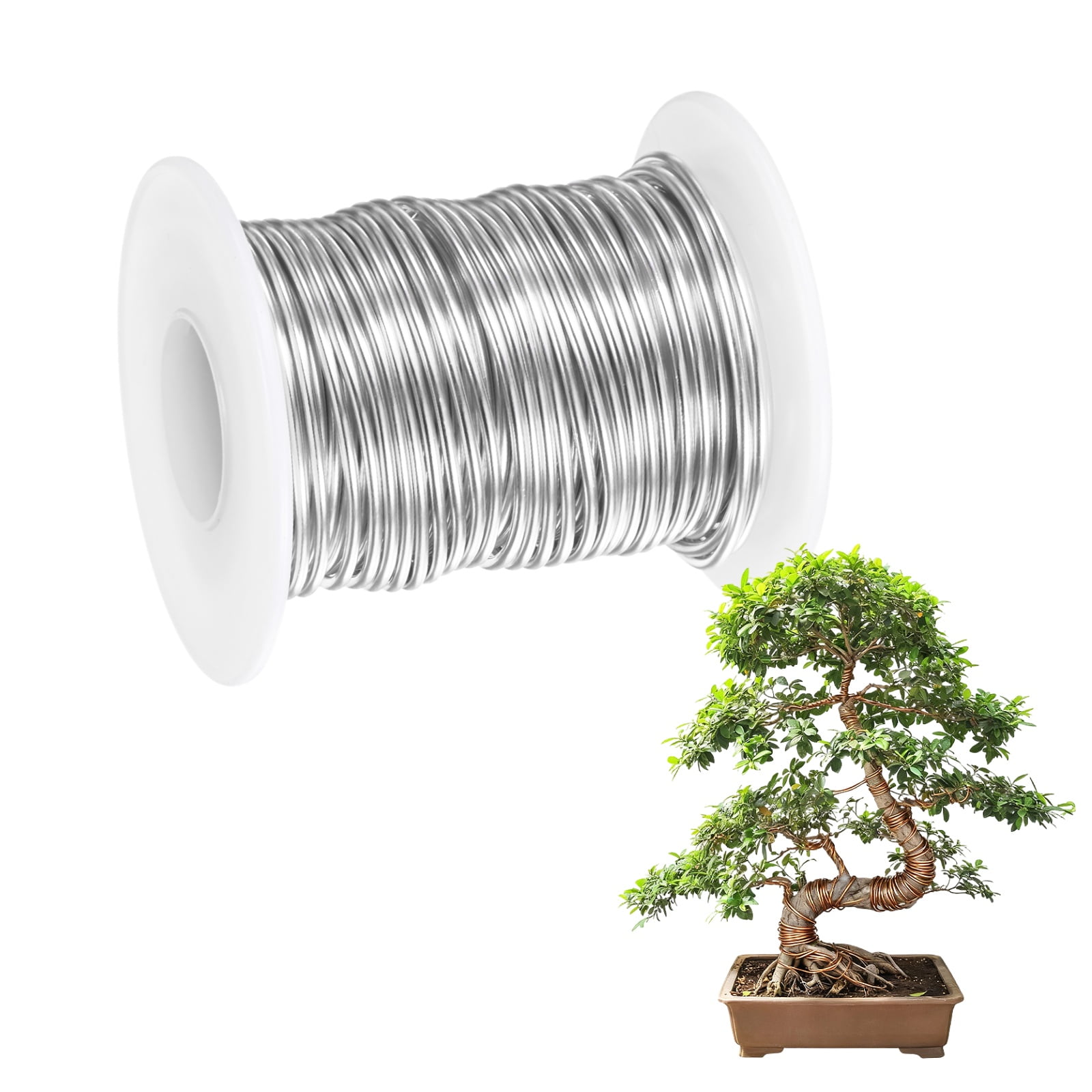 Uxcell 1-Pack Bonsai Training Wire, 1.5mm x 49ft/15m Anodized Aluminum ...