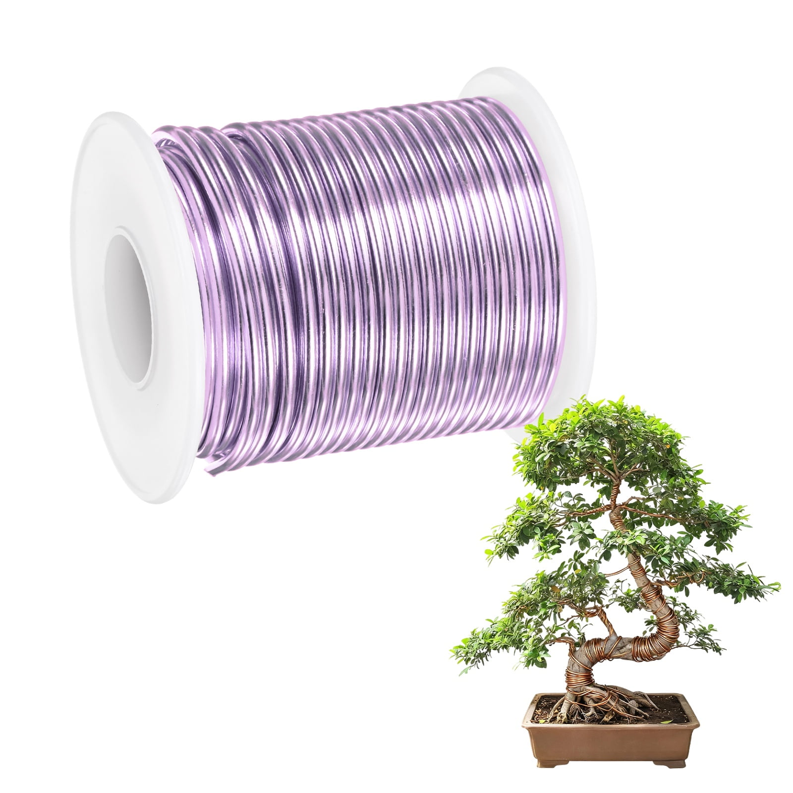 Uxcell 1-Pack Bonsai Training Wire, 2mm x 49ft/15m Anodized Aluminum ...