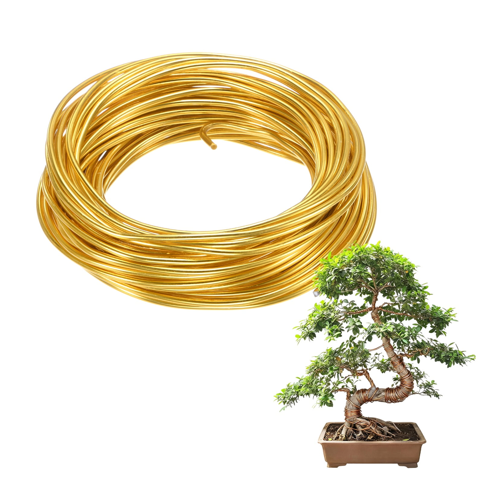 Uxcell 1-Pack Bonsai Training Wire, 3mm x 49ft/15m Anodized Aluminum ...