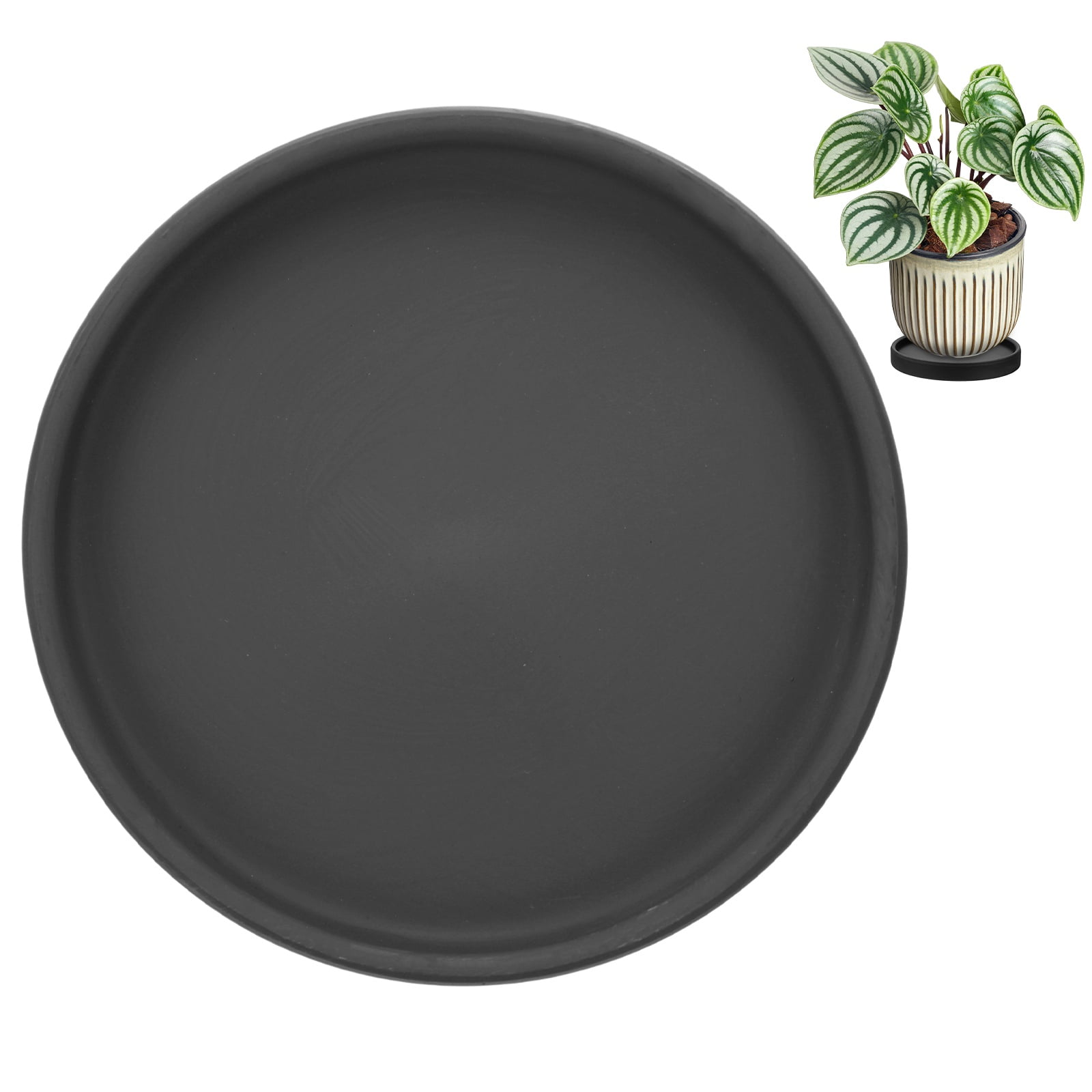 Uxcell 1-Pack Ceramic Plant Saucers, 4.3 Inch ID Flower Pot Plant ...