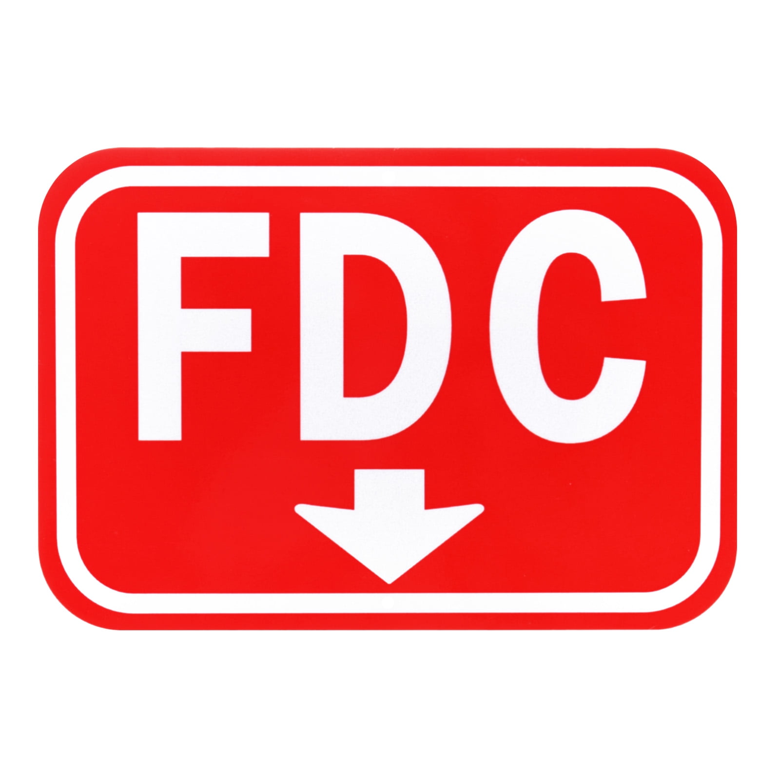 Uxcell 1-Pack FDC Sign, 9.8" x 6.7" Fire Department Connection Metal ...