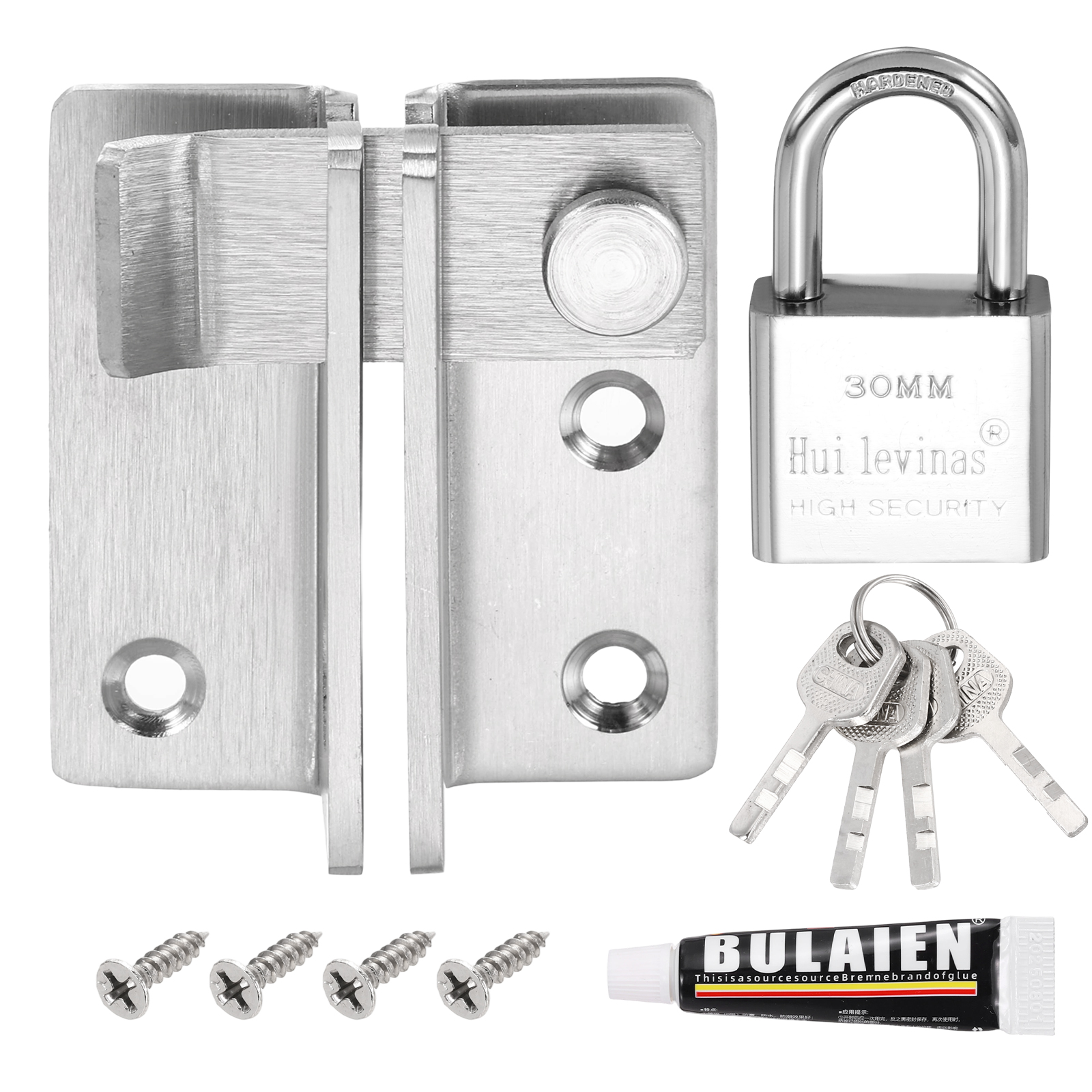 Uxcell 1-Pack Flip Latches, 2.4 in Stainless Steel Safety Door Lock ...