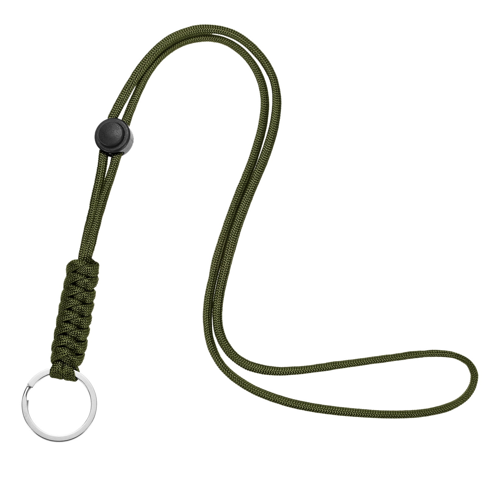 Uxcell 1-Pack Lanyards for ID Badges, Green Adjustable Keychain Long ...