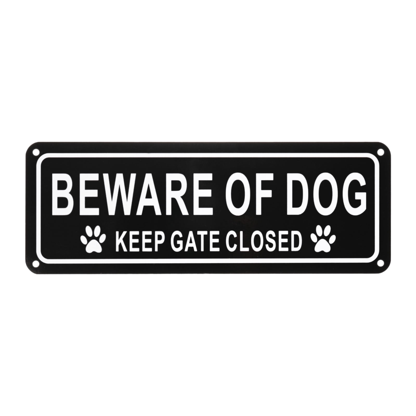 Uxcell 1-Pack Please Beware of Dog Keep Gate Closed, 10" x 4" Rust Free ...
